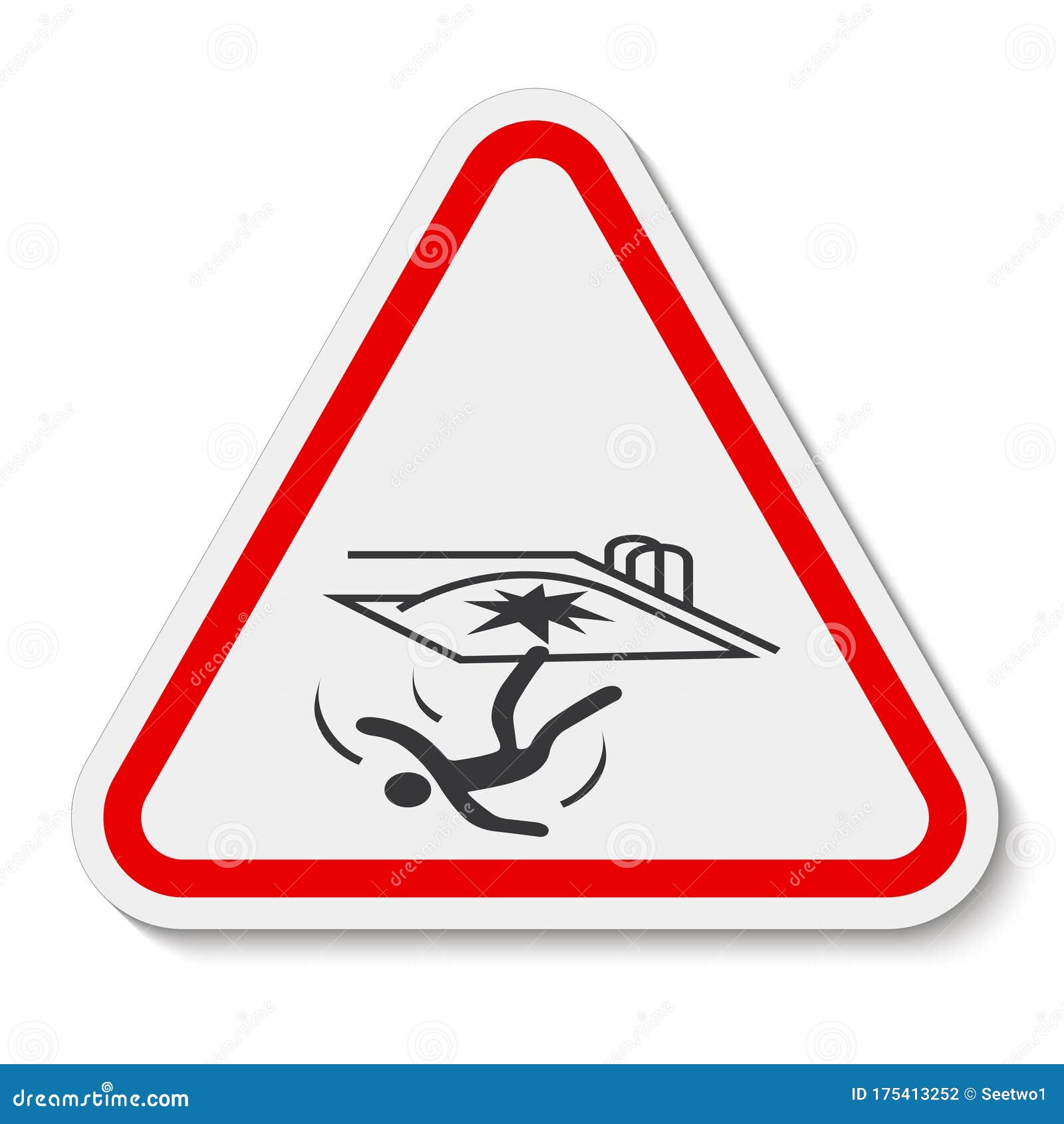 Fall Hazard Symbol Sign Isolate on White Background,Vector Illustration ...