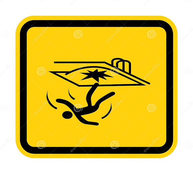 Fall Hazard Symbol Sign Isolate on White Background,Vector Illustration ...