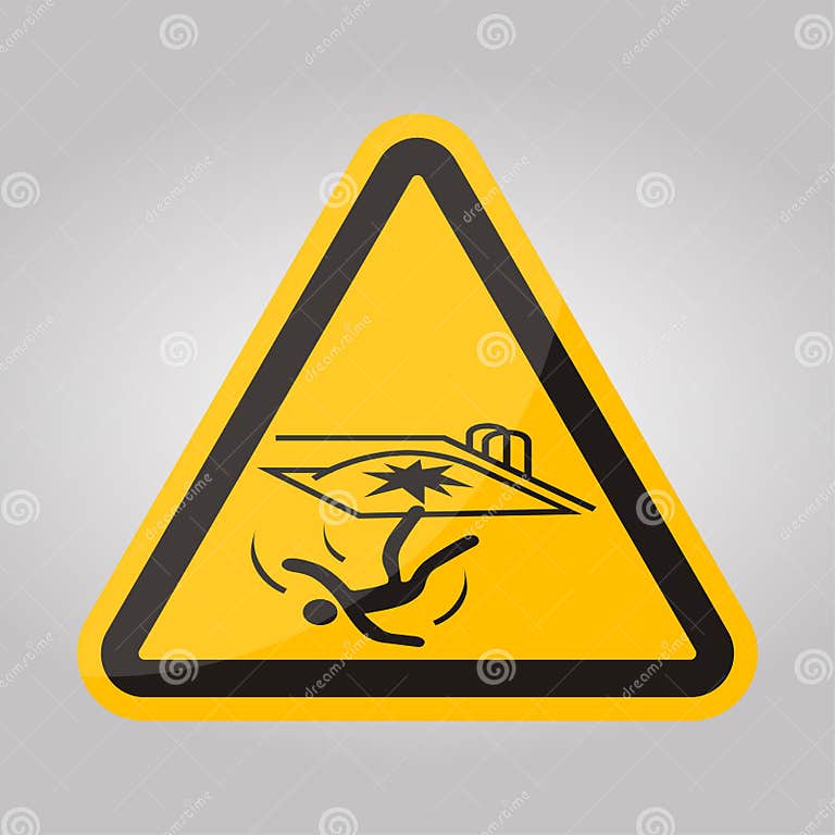 Fall Hazard Symbol Sign Isolate on White Background,Vector Illustration ...