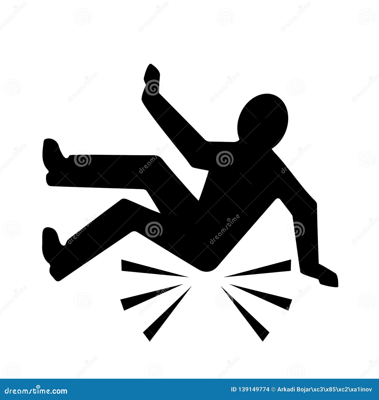 Fall Hazard Vector Pictogram Stock Vector - Illustration of falling ... Fall Hazard Vector Pictogram Stock Vector - Illustration of falling ...