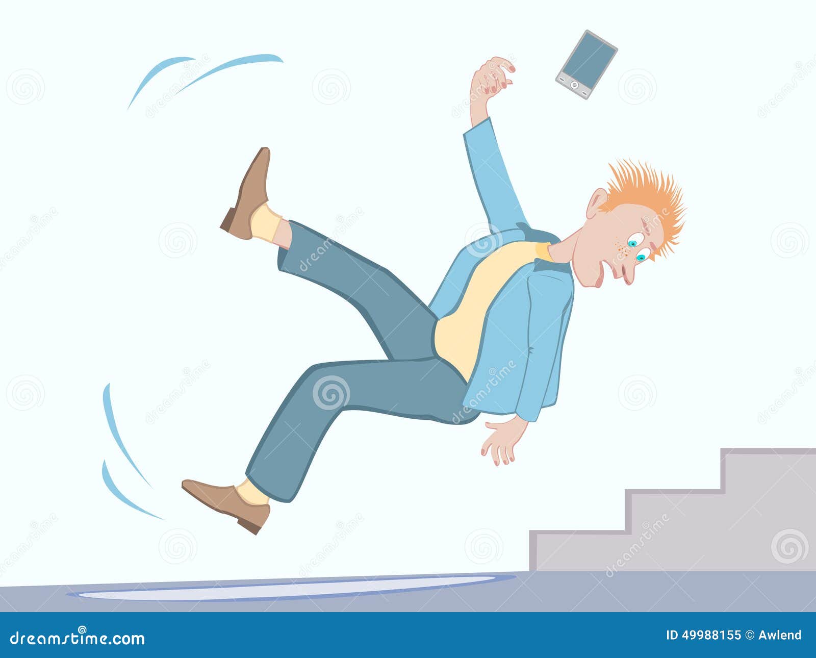 Fall Hazards - Watch for Ice Stock Vector - Illustration of glide ...