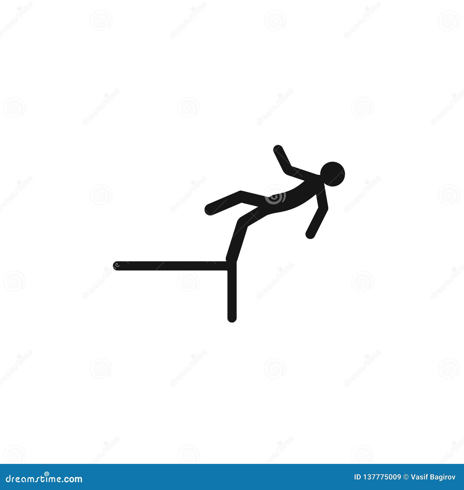 Fall from Height Vector Icon Illustration Isolated on White Background ...