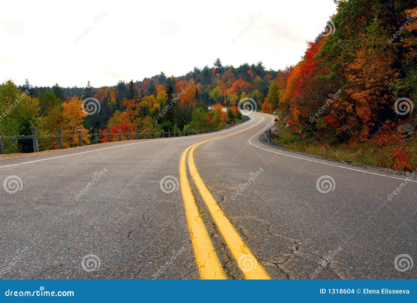 Fall highway stock photo. Image of horizon, hill, empty - 1318604