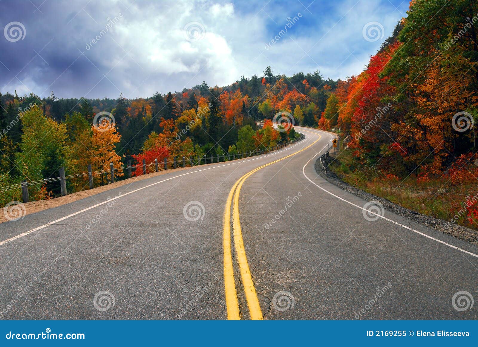 Fall highway stock image. Image of curve, driving, drive - 2169255