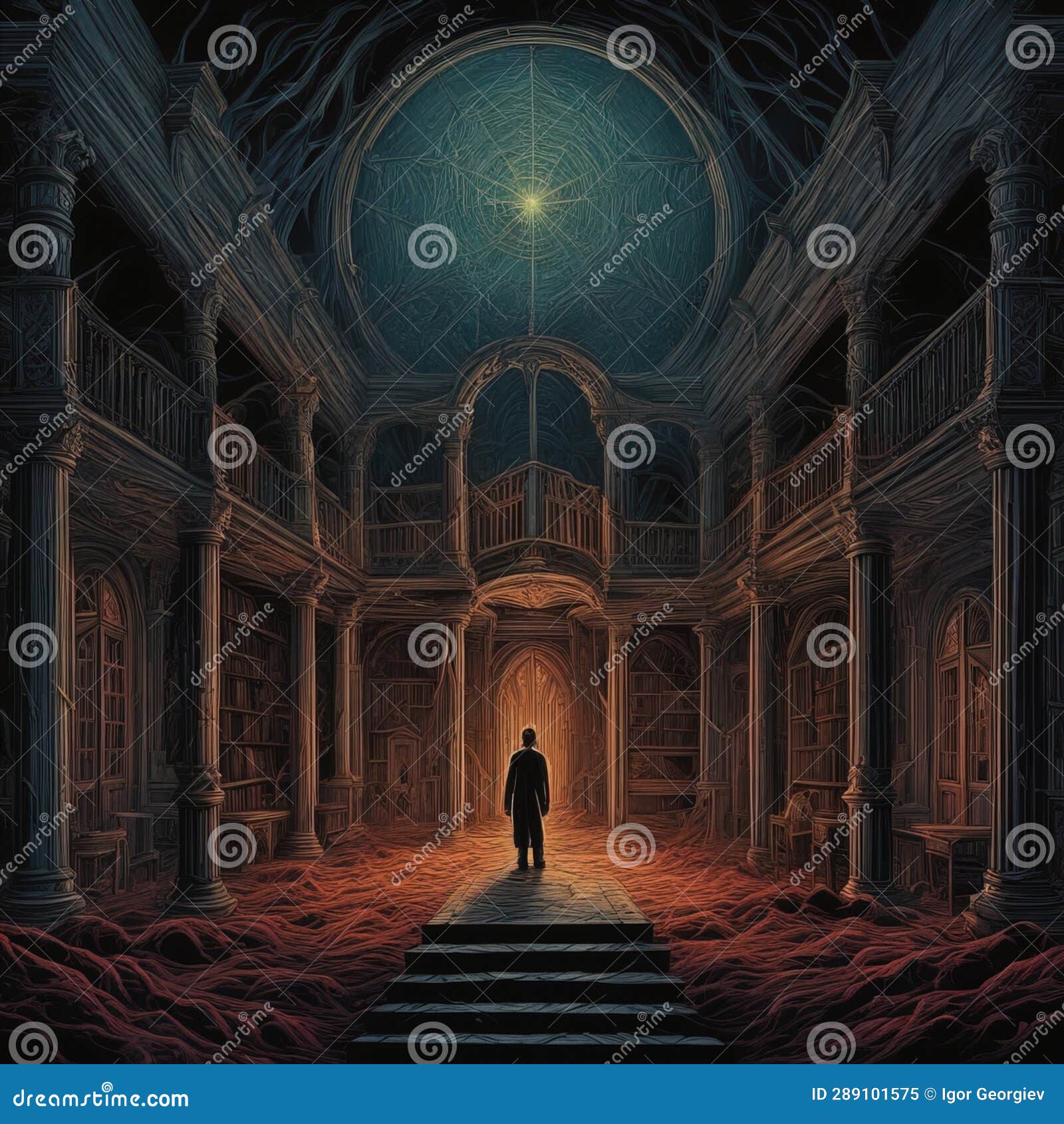 The Fall of the House of Usher Stock Illustration - Illustration of ...