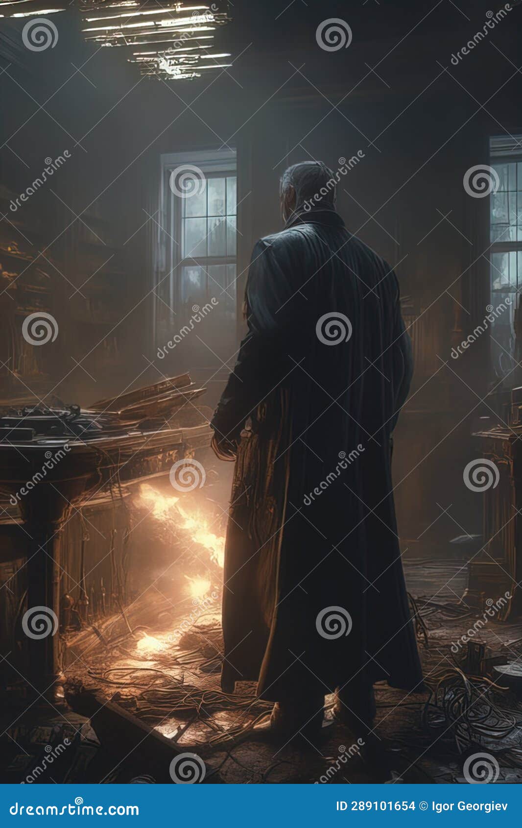The Fall of the House of Usher Stock Illustration - Illustration of ...