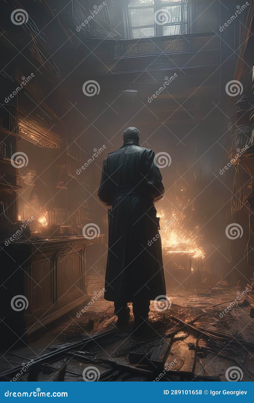 The Fall of the House of Usher Stock Illustration - Illustration of ...