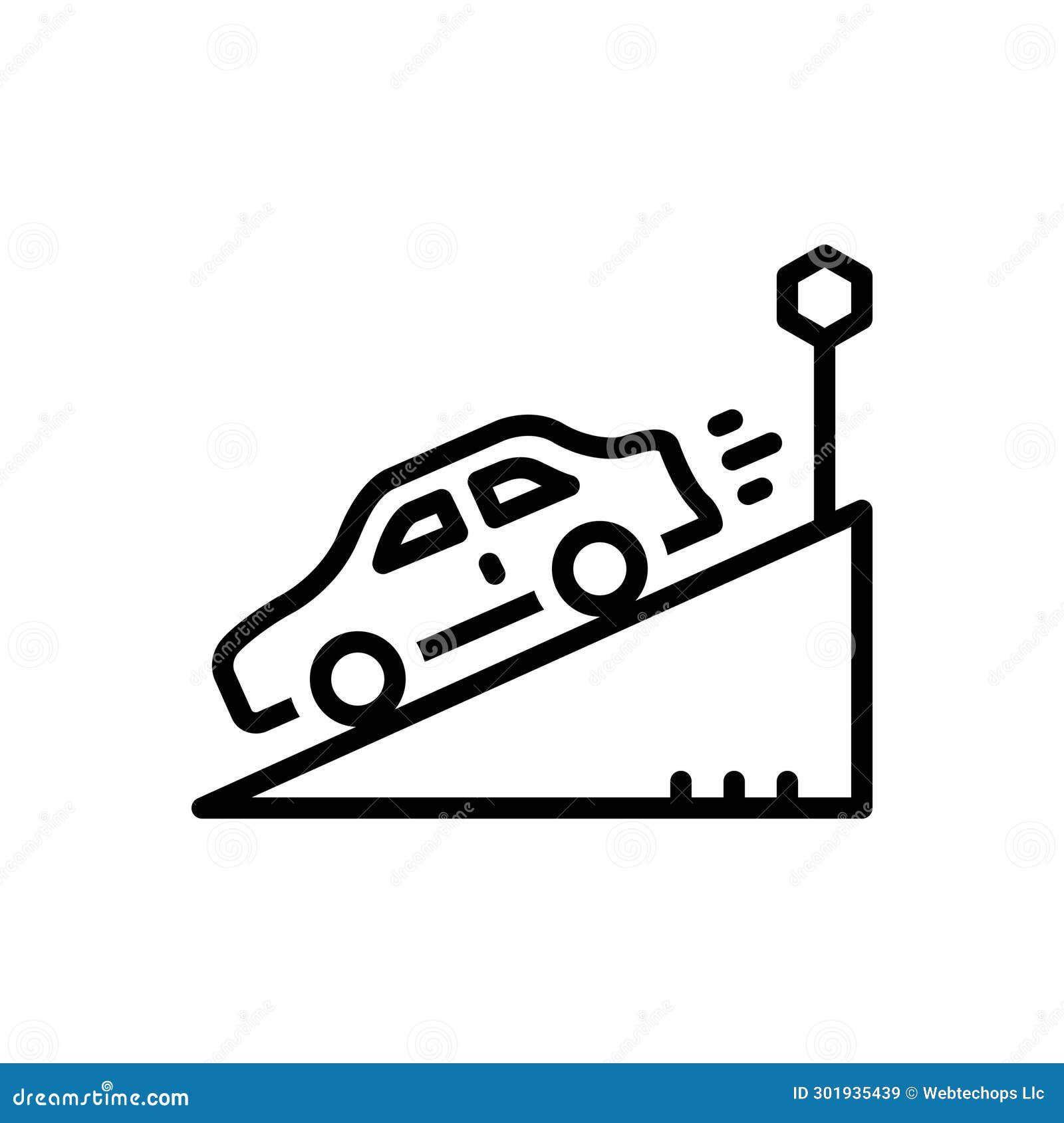 Caution Slope Hazard Symbol Sign,Vector Illustration, Isolate On White ...