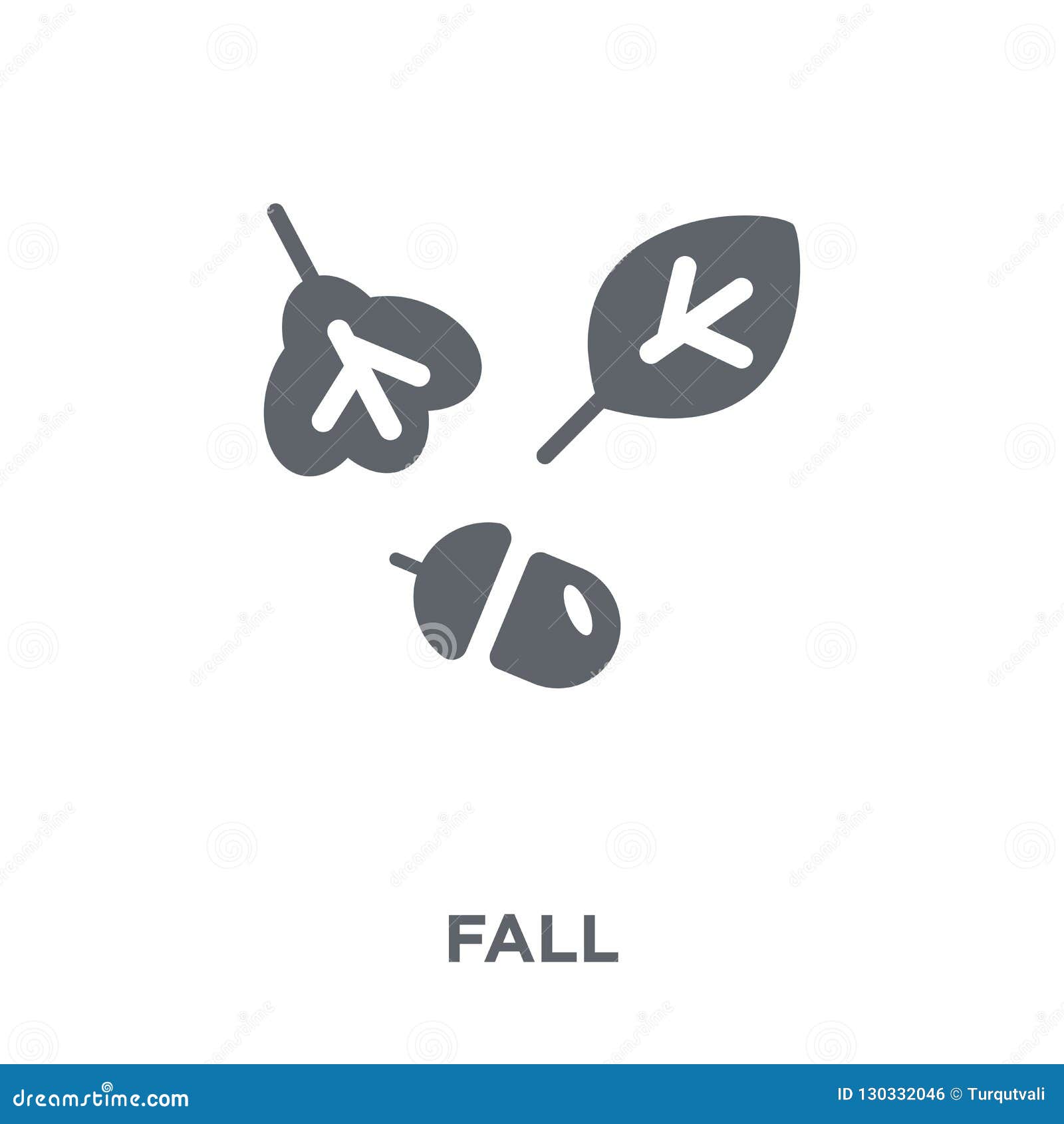 Fall icon from collection. stock vector. Illustration of acorn - 130332046