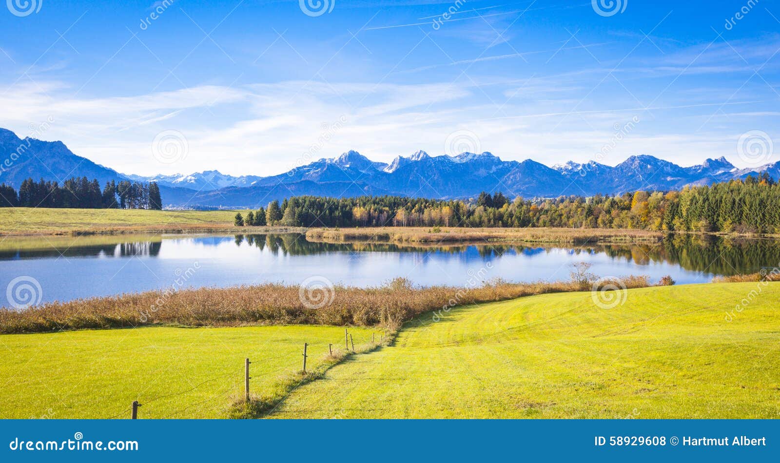 Fall at the lake stock photo. Image of alps, europe, vacation - 58929608