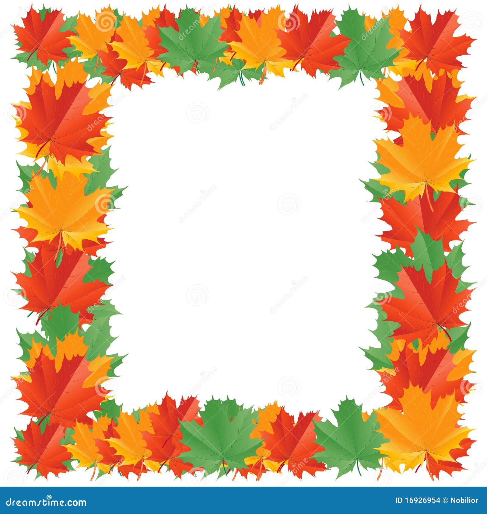 Fall leaf border stock vector. Illustration of border - 16926954