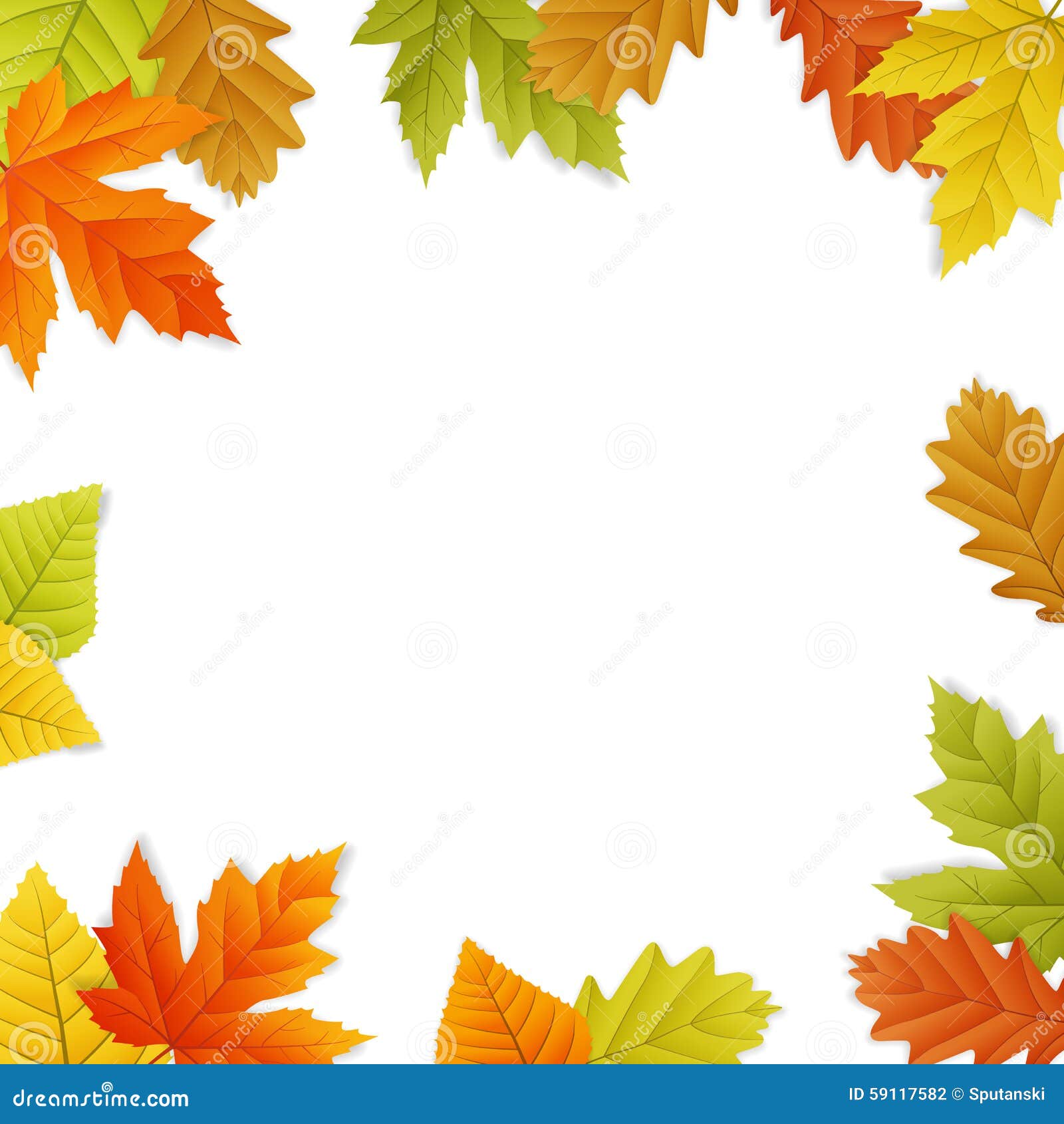 Cartoon Fall Leaf Border