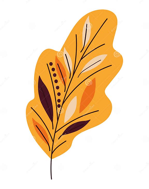 Fall leaf design stock vector. Illustration of fall - 258448648