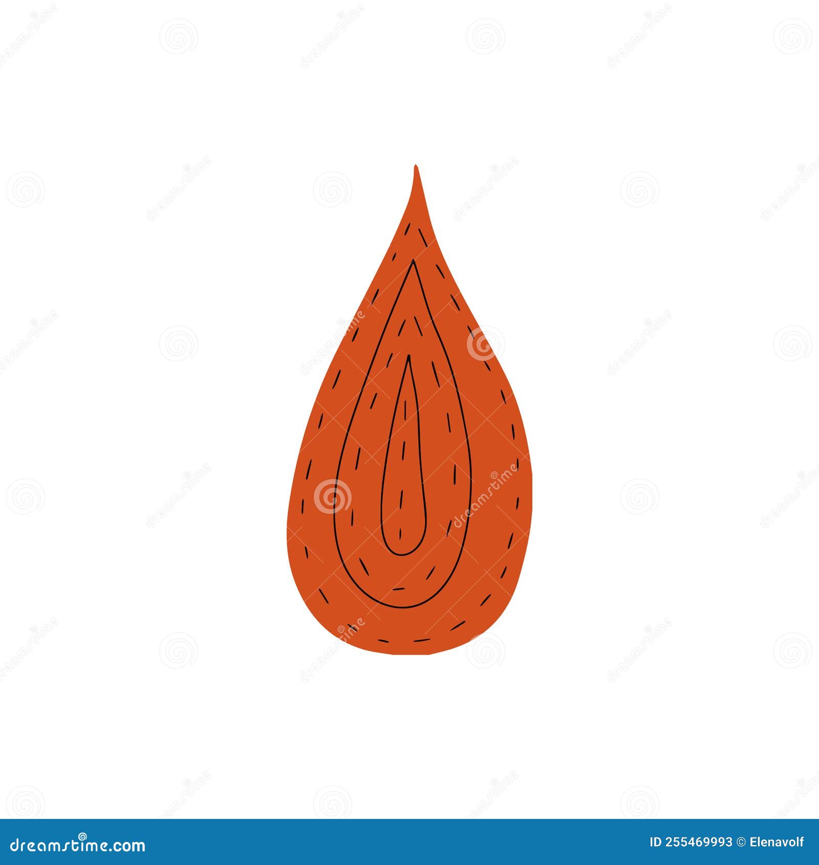 Fall Leaf Icon Vector Illustration. Hand Drawn Colorful Design Stock ...