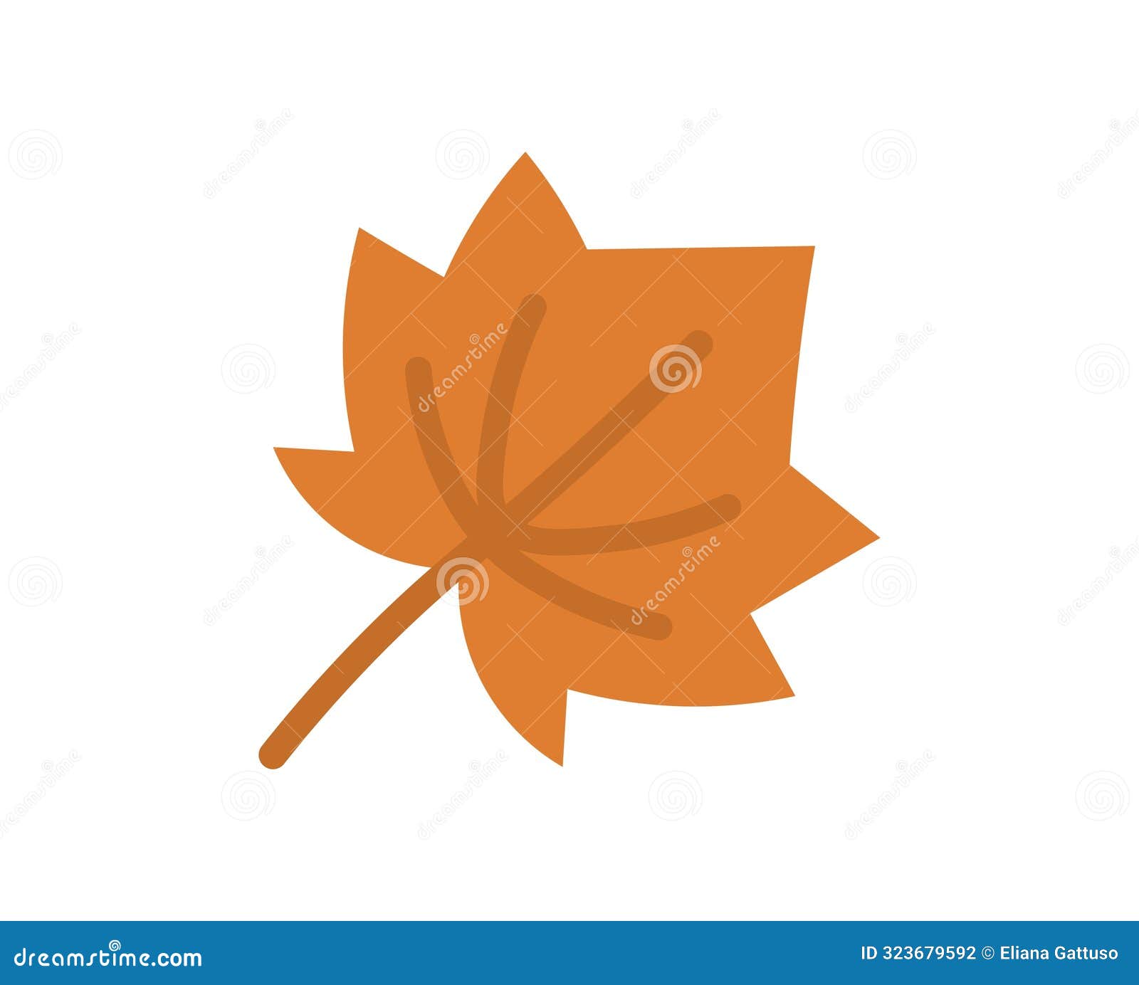 Fall Leaf Symbol. Concept of Seasons Stock Illustration - Illustration ...