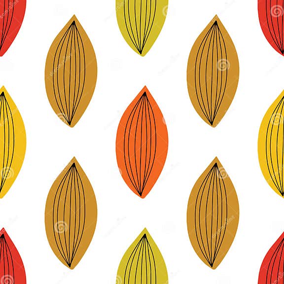 Fall Leaf Vector Illustration. Seamless Pattern Stock Vector ...