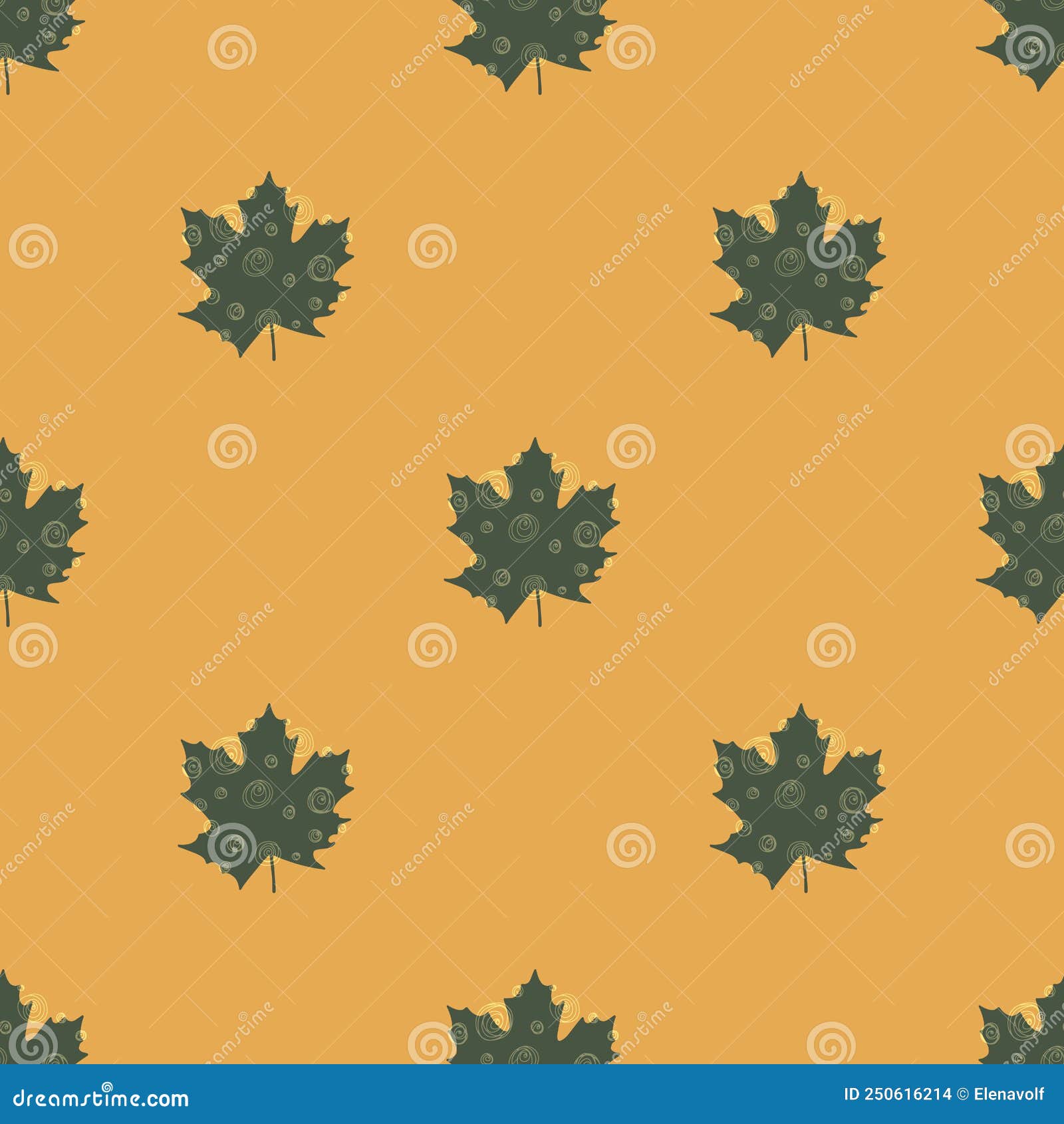 Fall Leaf Vector Illustration. Seamless Pattern Stock Vector ...
