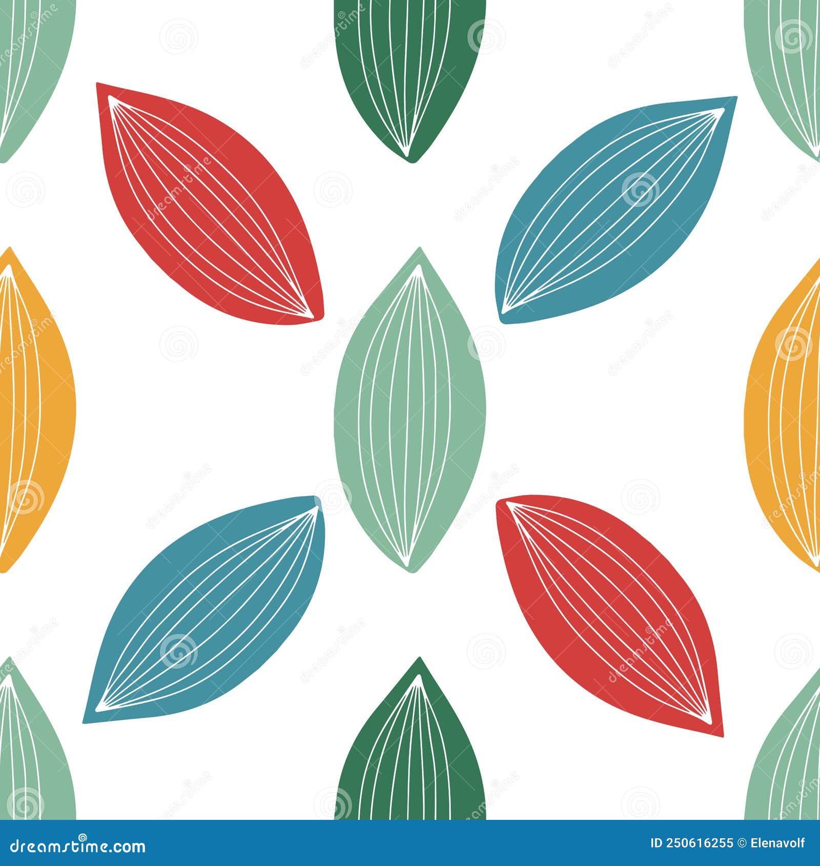 Fall Leaf Vector Illustration. Seamless Pattern Stock Vector ...