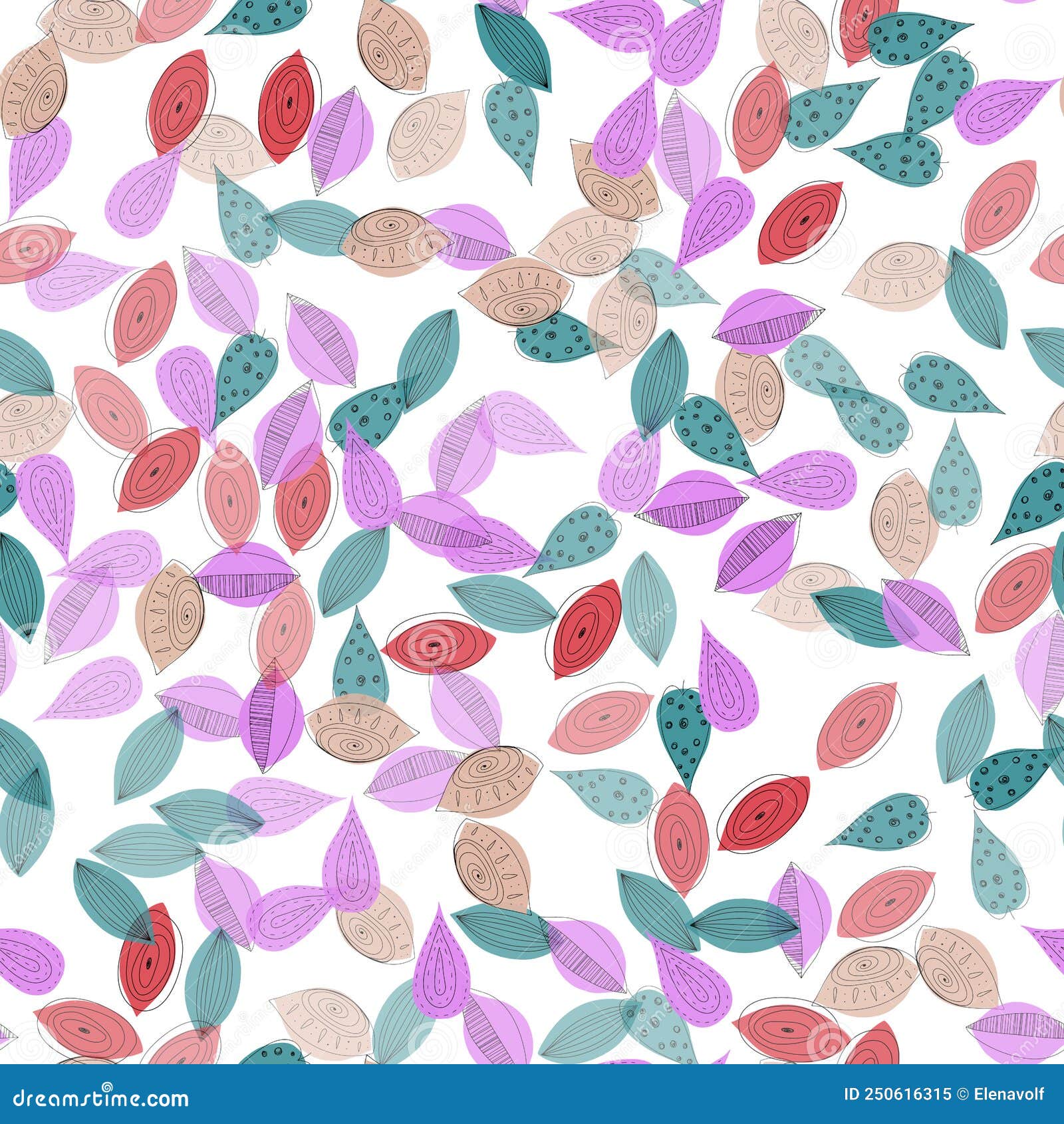 Fall Leaf Vector Illustration. Seamless Pattern Stock Vector ...