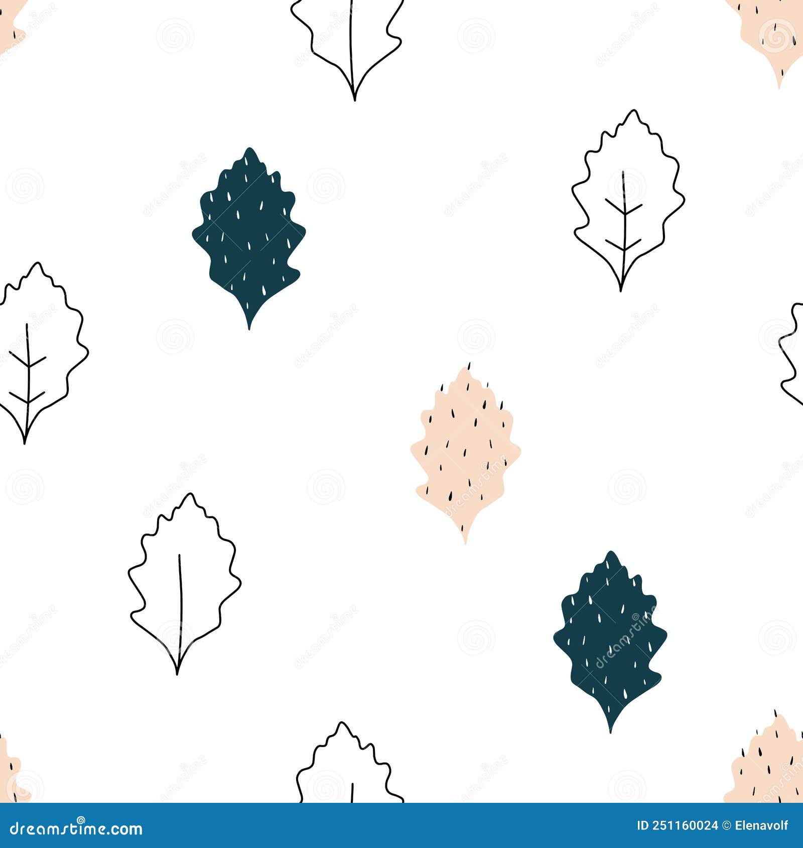 Fall Leaf Vector Illustration. Seamless Pattern Stock Vector ...