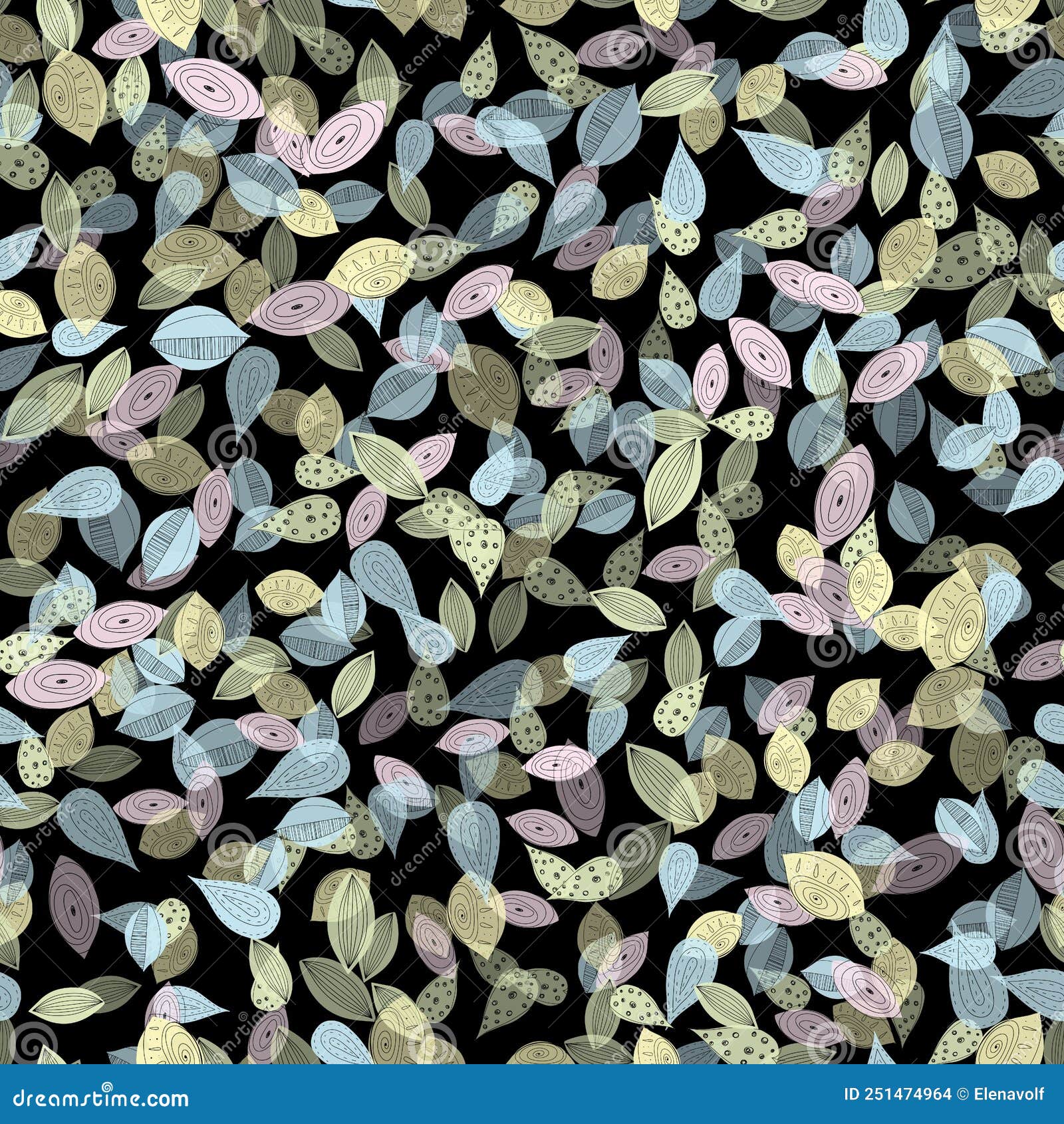 Fall Leaf Vector Illustration. Seamless Pattern Stock Illustration ...