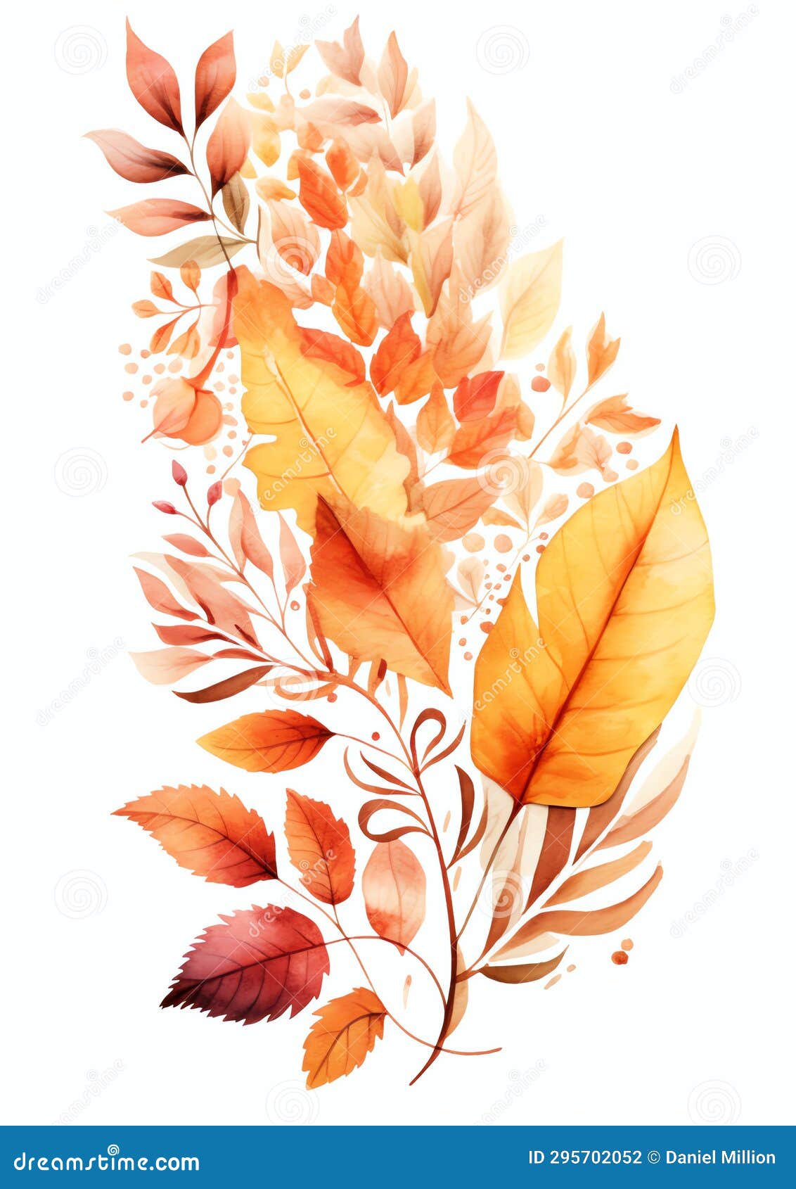 Fall Leaves Art Project Watercolor Border Stock Illustration ...