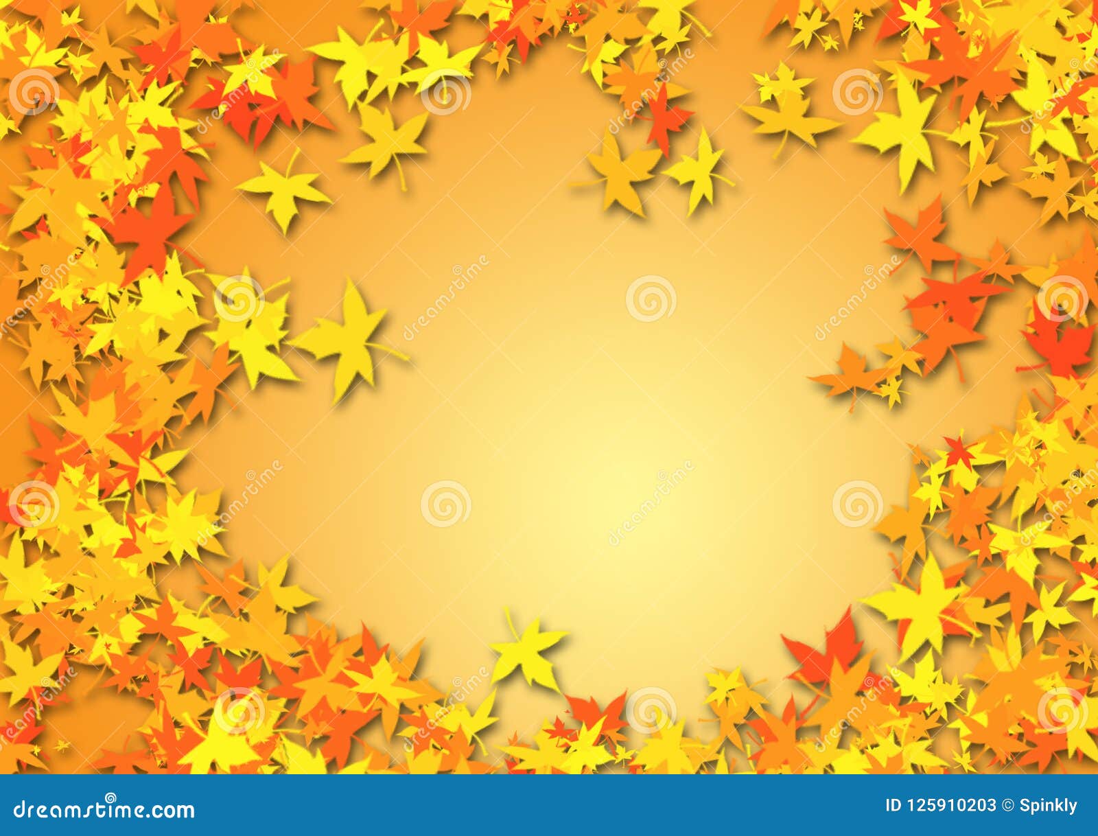 Fall Leaves As an Orange Background Stock Image - Image of gradient ...