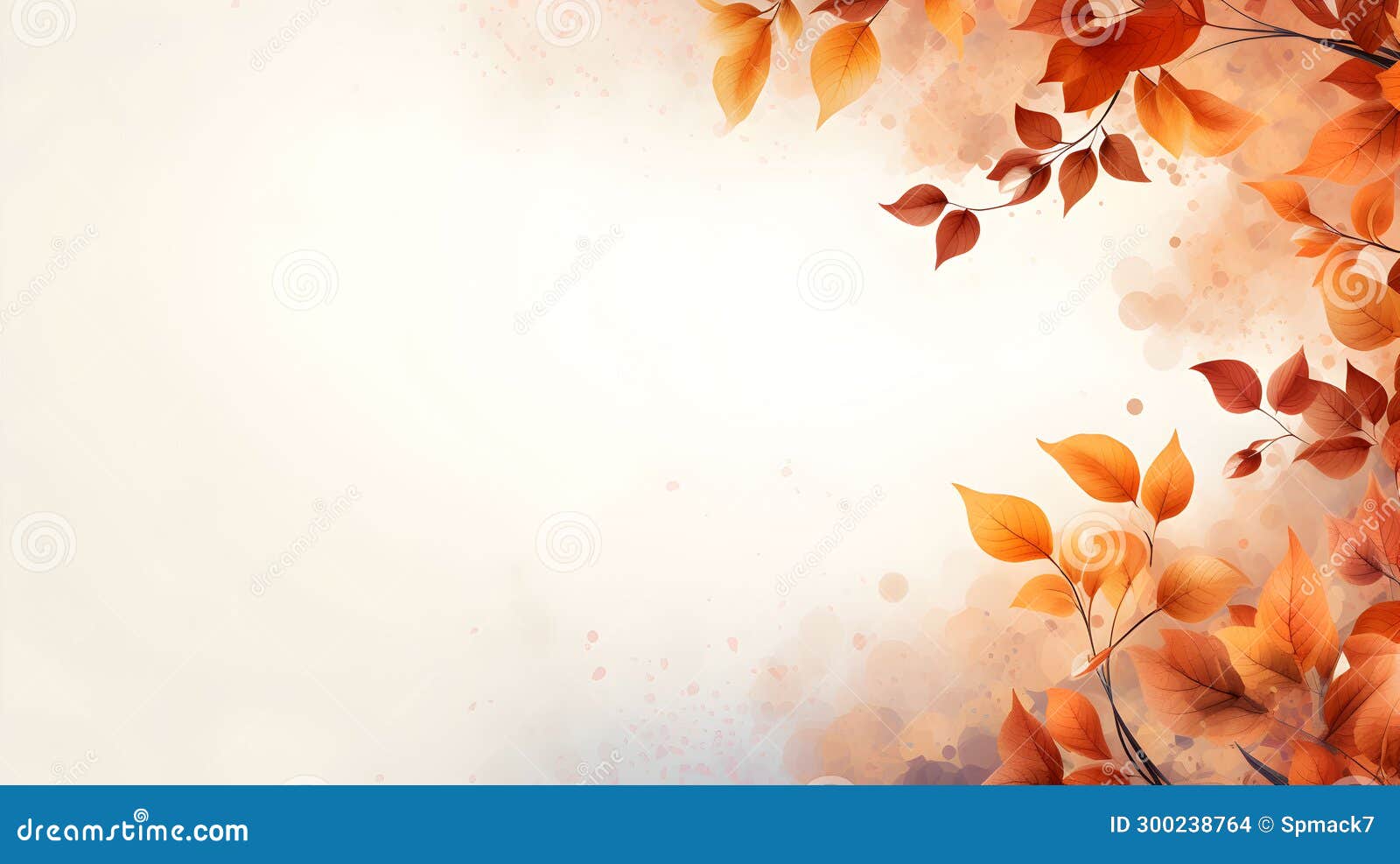 Fall Leaves Background with Copy Text Space Stock Illustration ...
