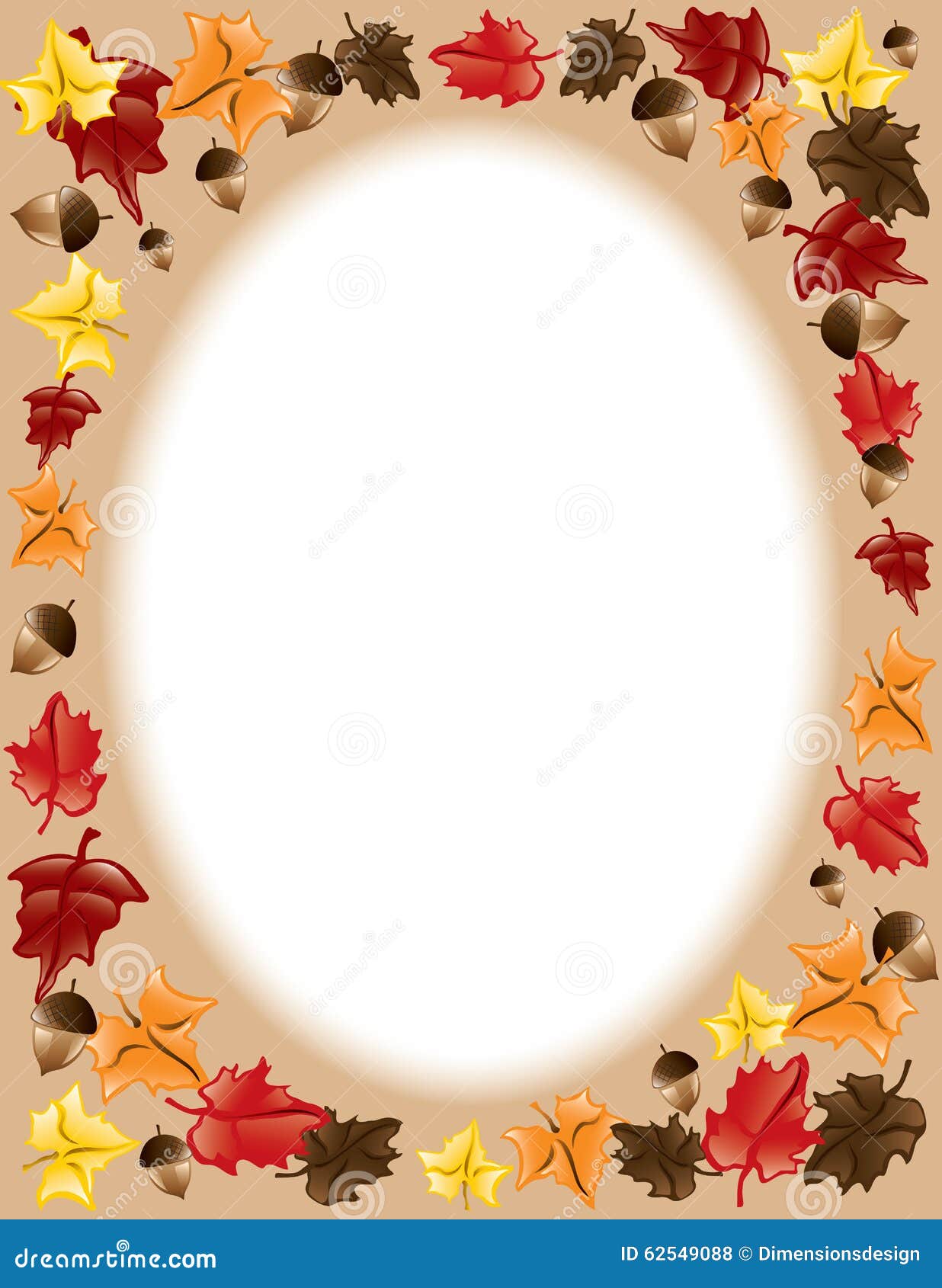 Fall Leaves border stock vector. Illustration of leaves - 62549088