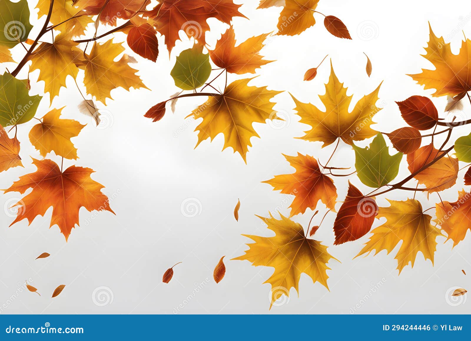A Fall Leaves on a Branch Isolated on Transparent Editorial Photo ...
