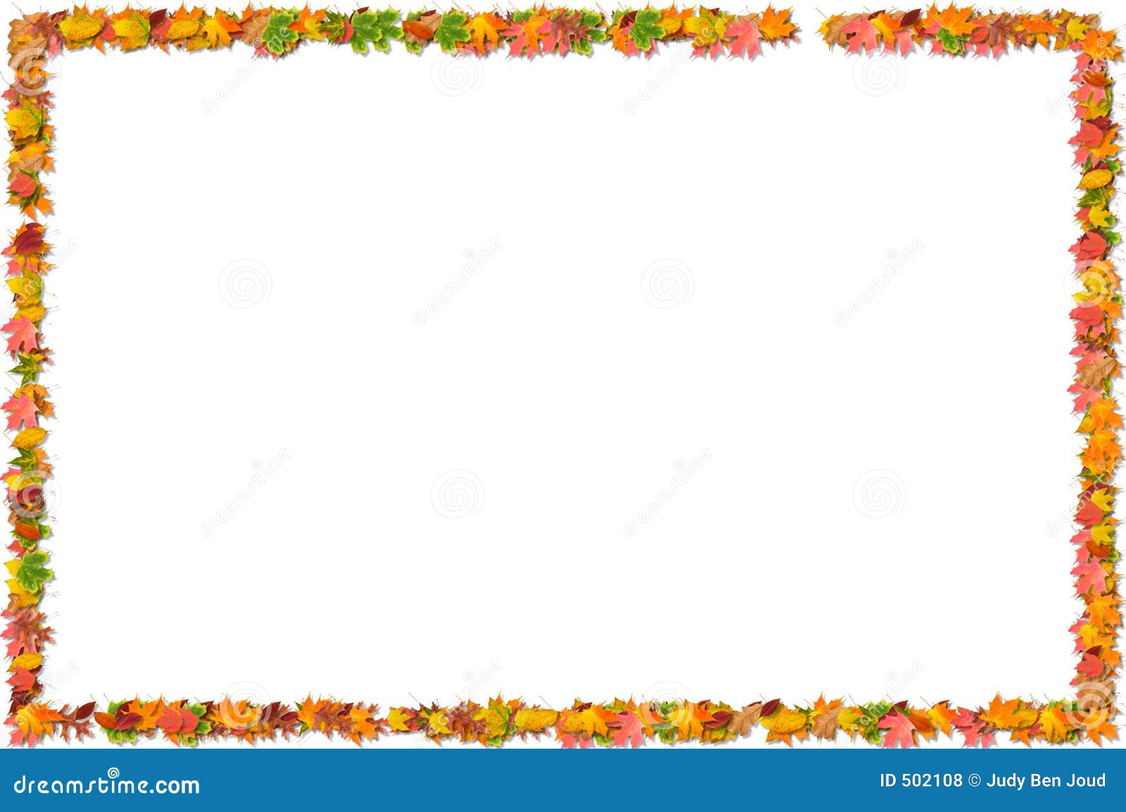 Fall leaves frame stock illustration. Illustration of leaves - 502108