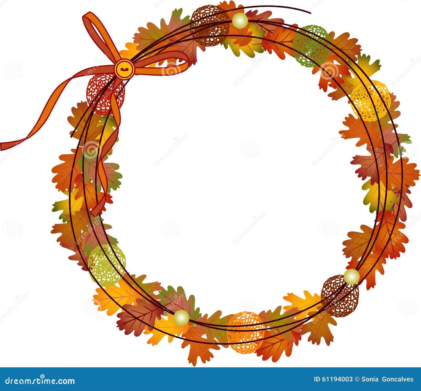 Fall leaves frame stock vector. Illustration of scrapbook - 61194003