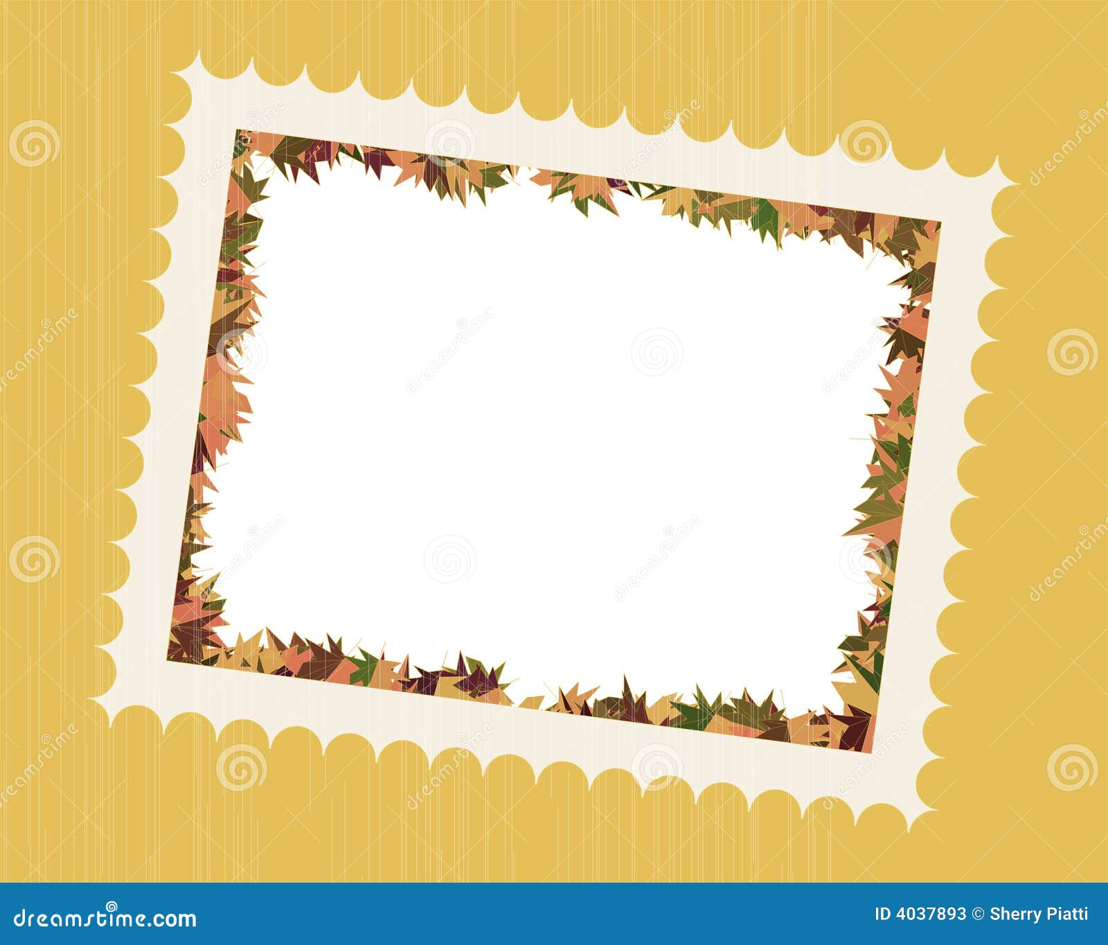 Fall Leaves Photo Frame stock illustration. Illustration of blank - 4037893