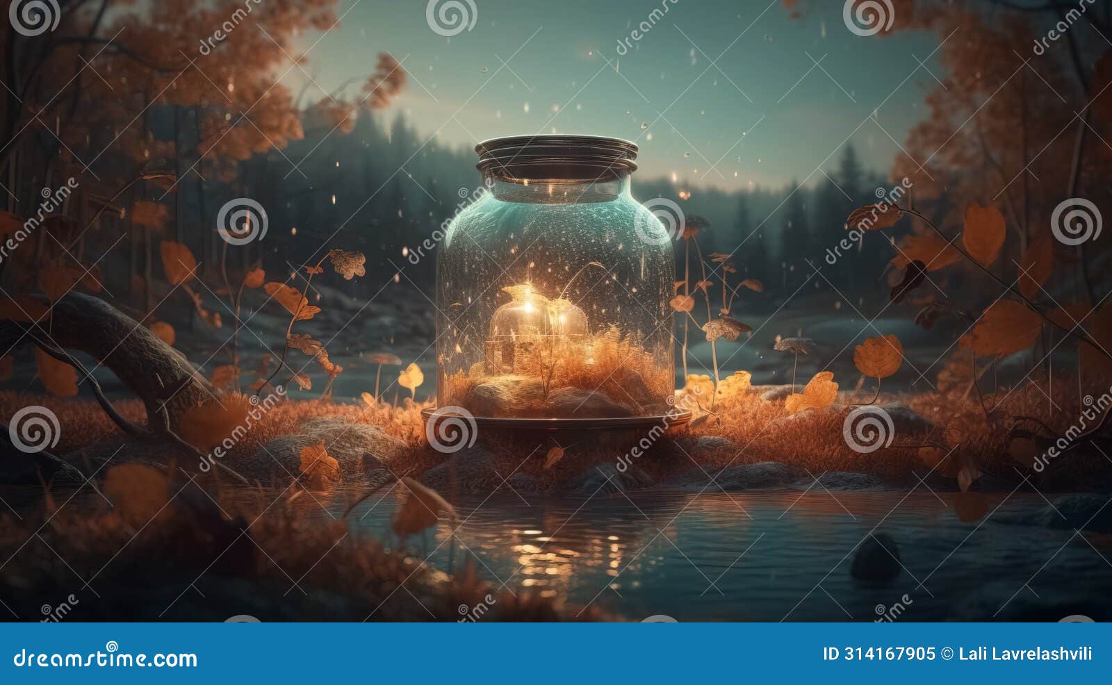 Fall into the Light. Surreal Mystical Fantasy Artwork Stock ...