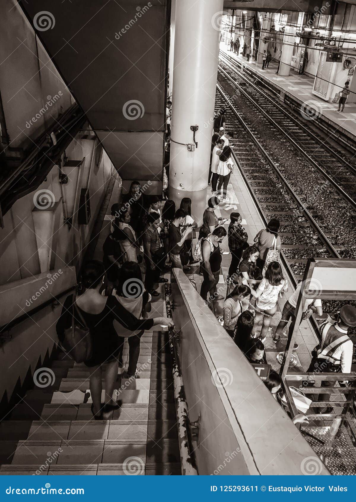 Fall in Line editorial photo. Image of rail, boarding - 125293611