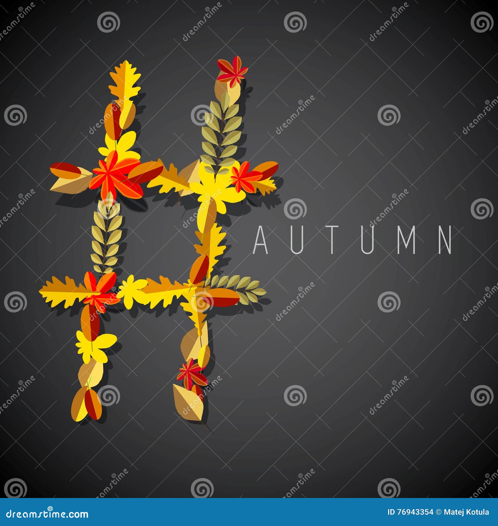 Autumn symbol stock illustration. Illustration of elements - 76943354