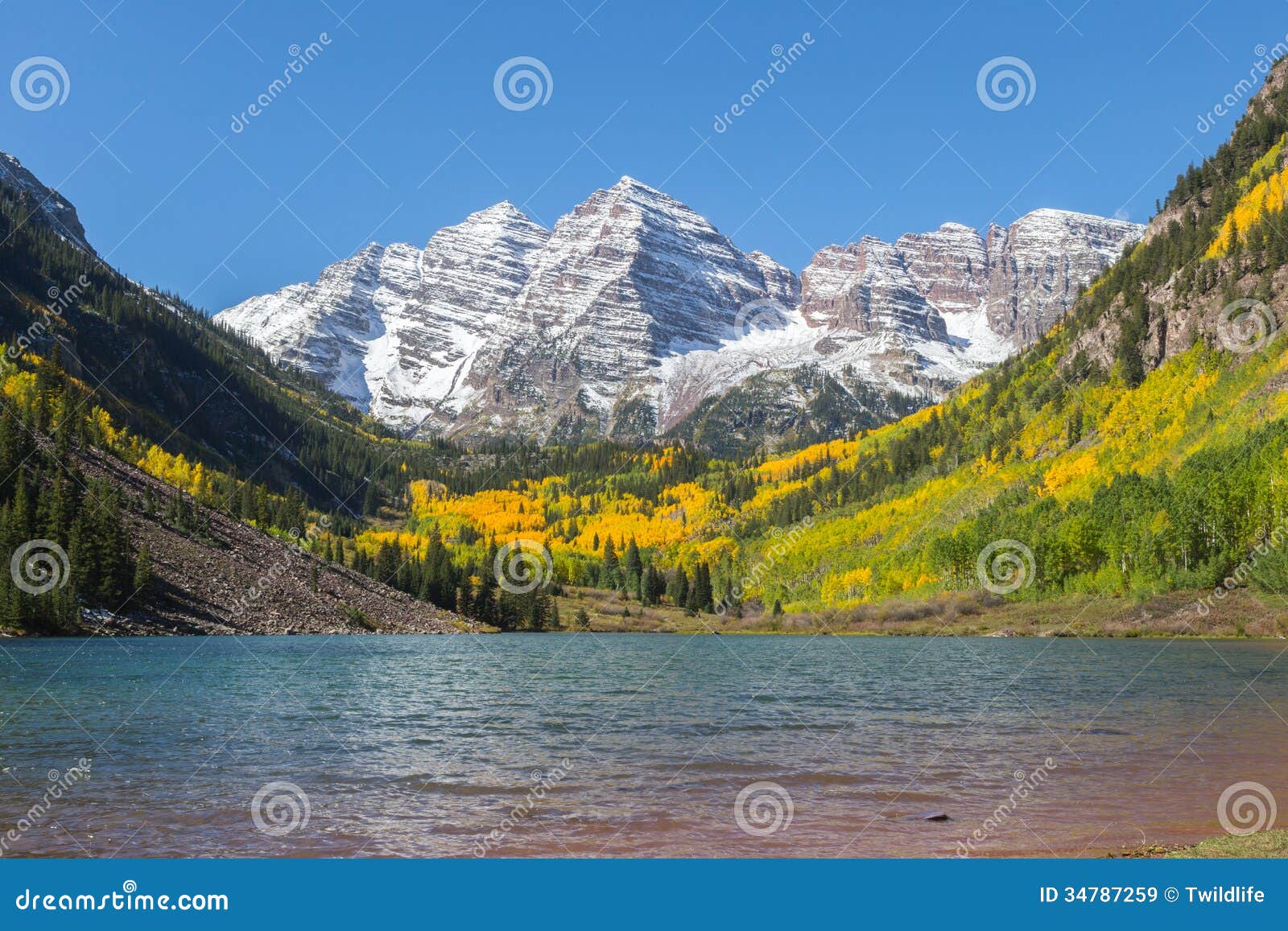 Fall at Maroon Bells stock image. Image of nature, colors - 34787259