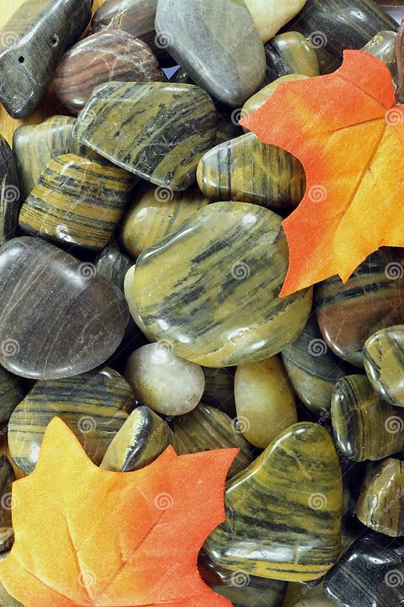 Fall Motive with River Stones. Stock Photo - Image of stone, polished ...