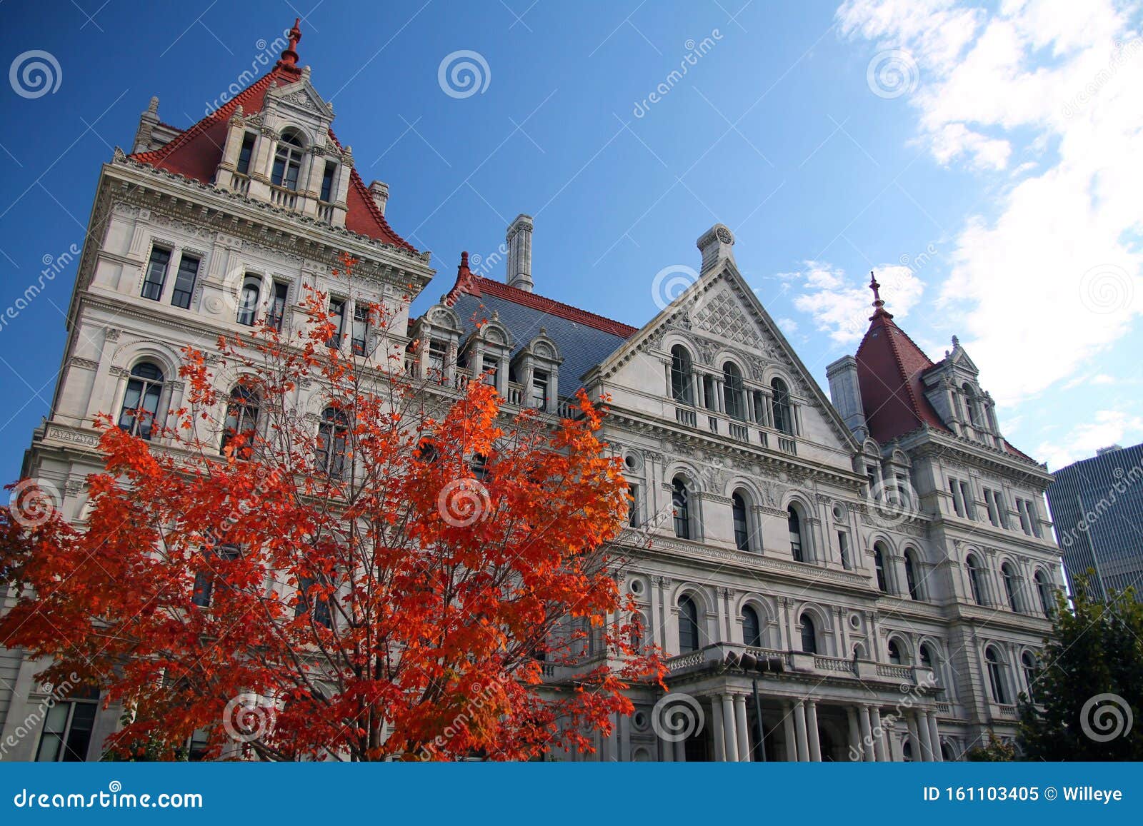 Fall on New York State Capitol Building Stock Image - Image of ...