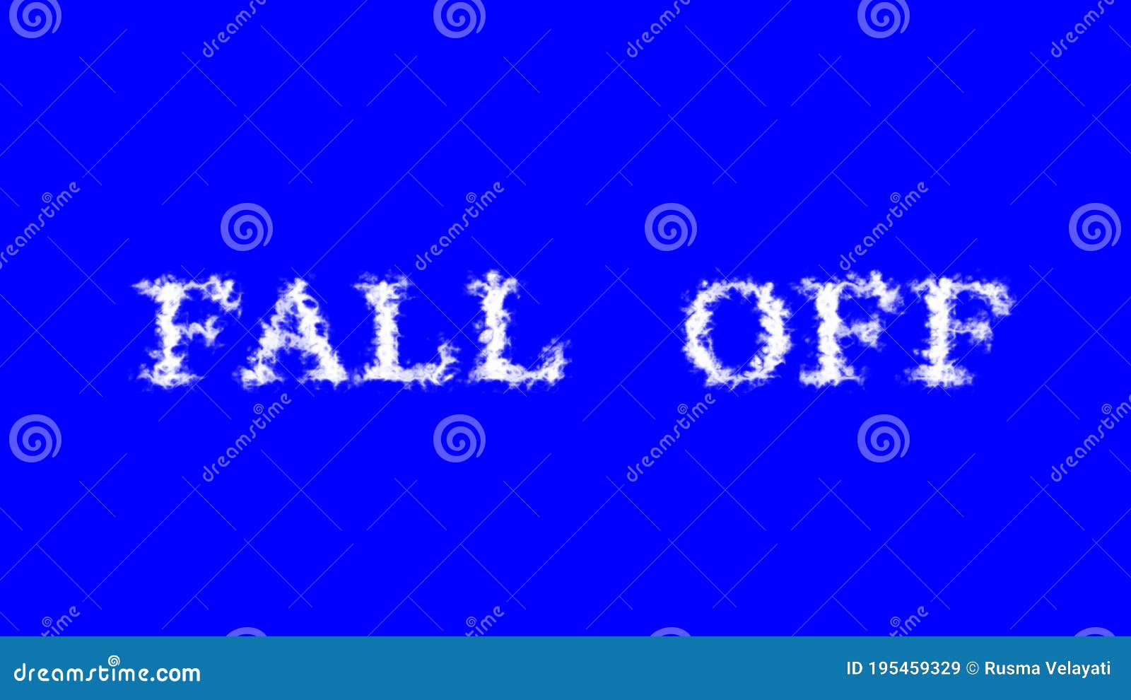 Fall Off Cloud Text Effect Blue Isolated Background Stock Video - Video ...