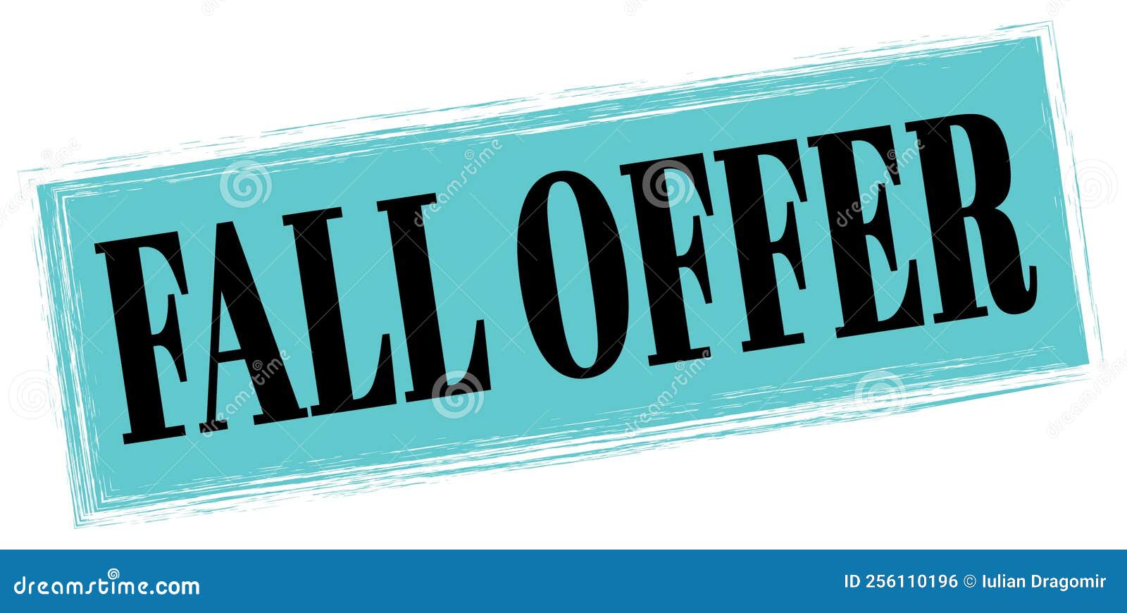 FALL OFFER Text Written on Blue-black Stamp Sign Stock Illustration ...