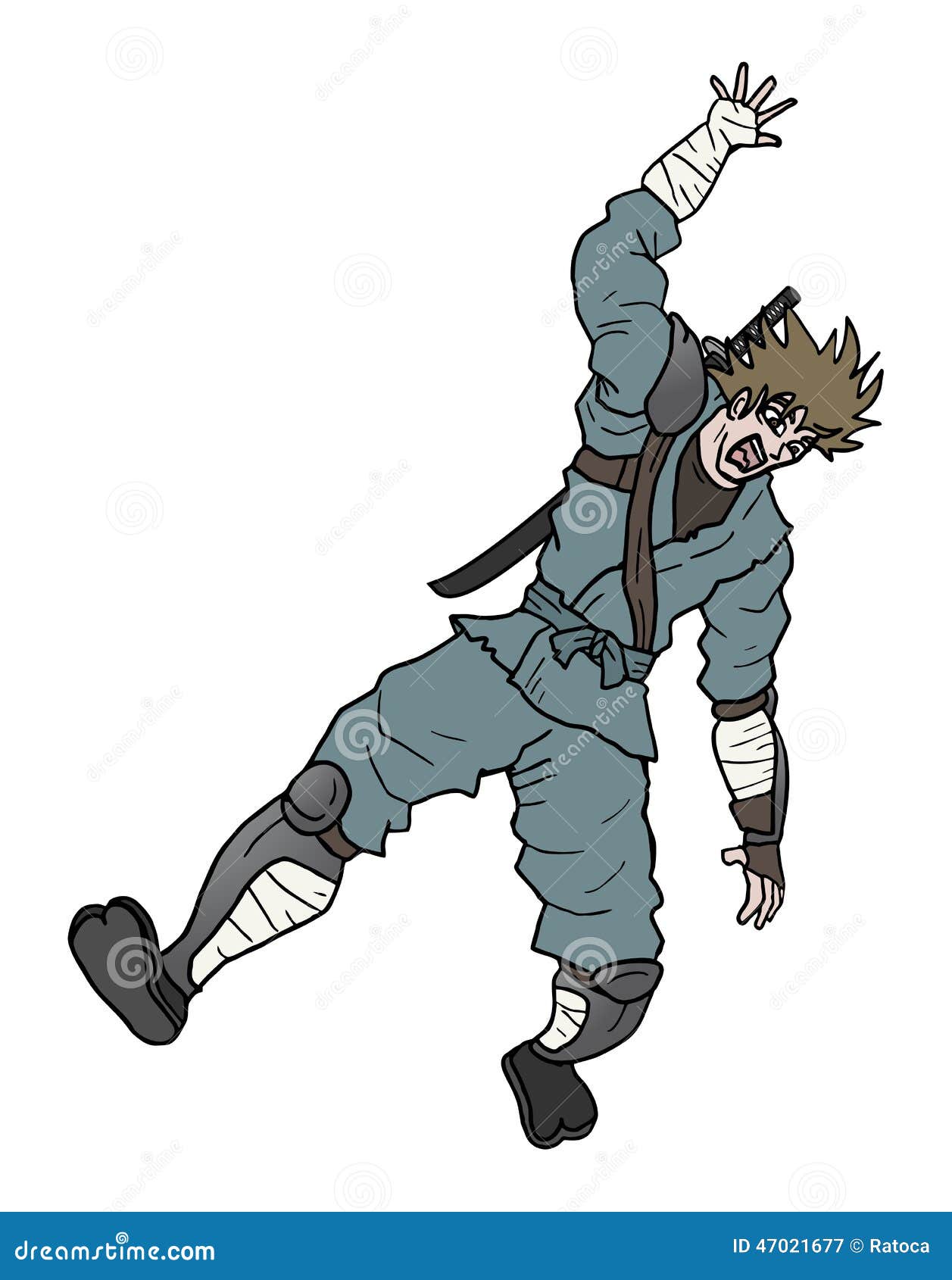 Fall out ninja stock vector. Illustration of champion - 47021677