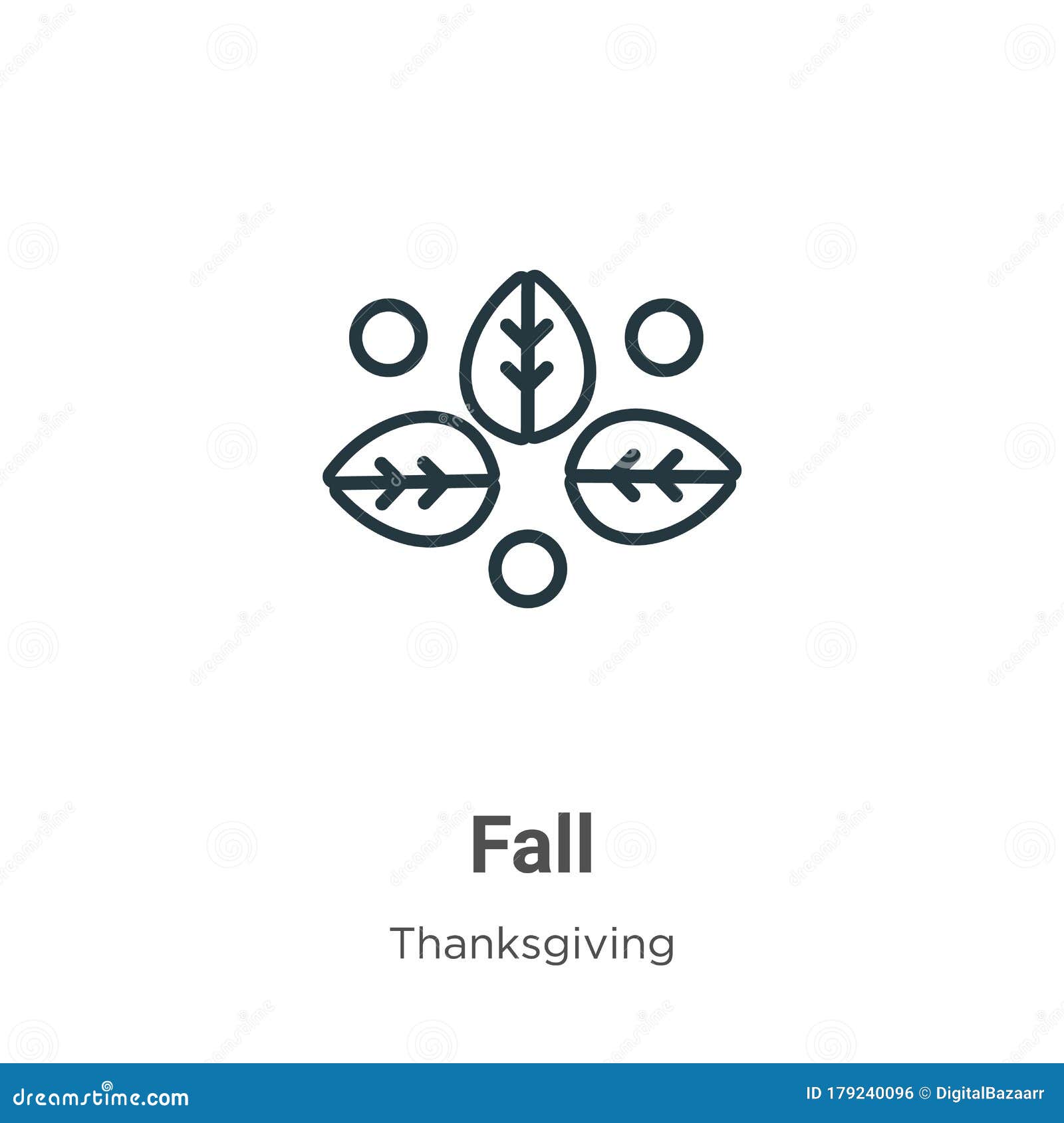 Fall Outline Vector Icon. Thin Line Black Fall Icon, Flat Vector Simple ...
