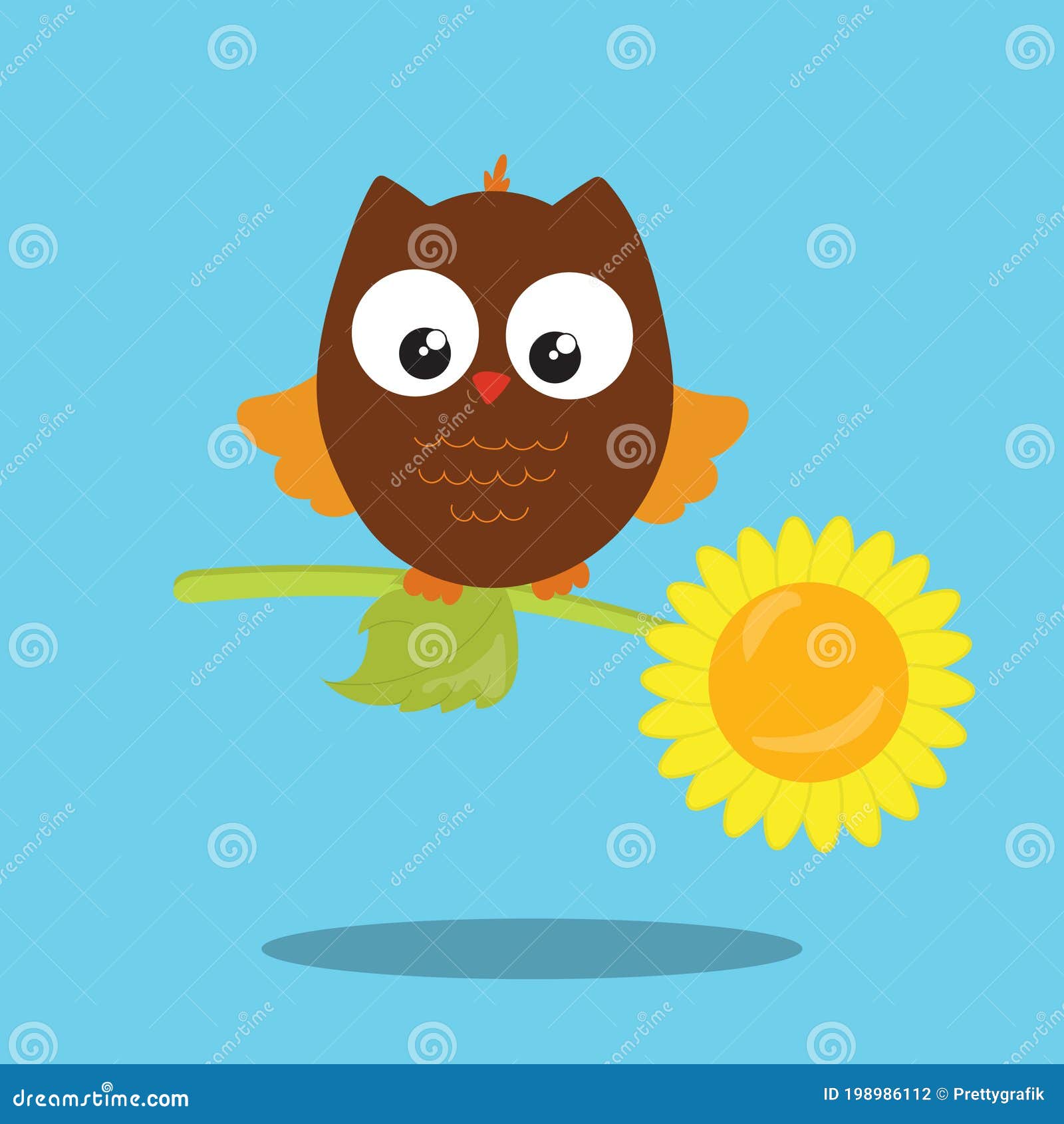 Fall owls owl sitting 01 stock vector. Illustration of fall - 198986112