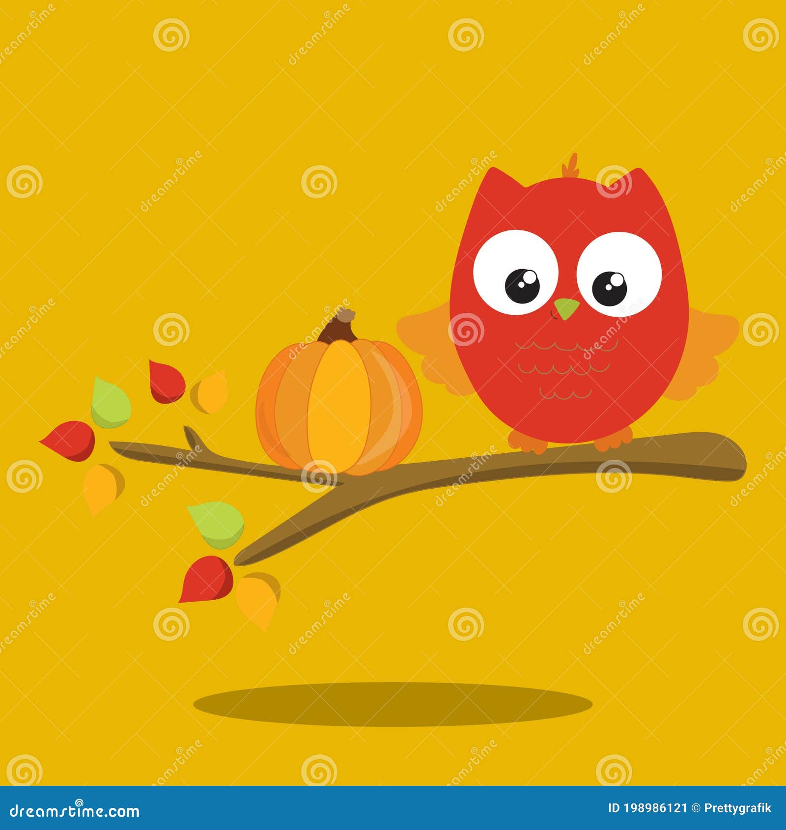 Fall Owls Red Owl Sitting 12 Stock Vector - Illustration of owls, fall ...