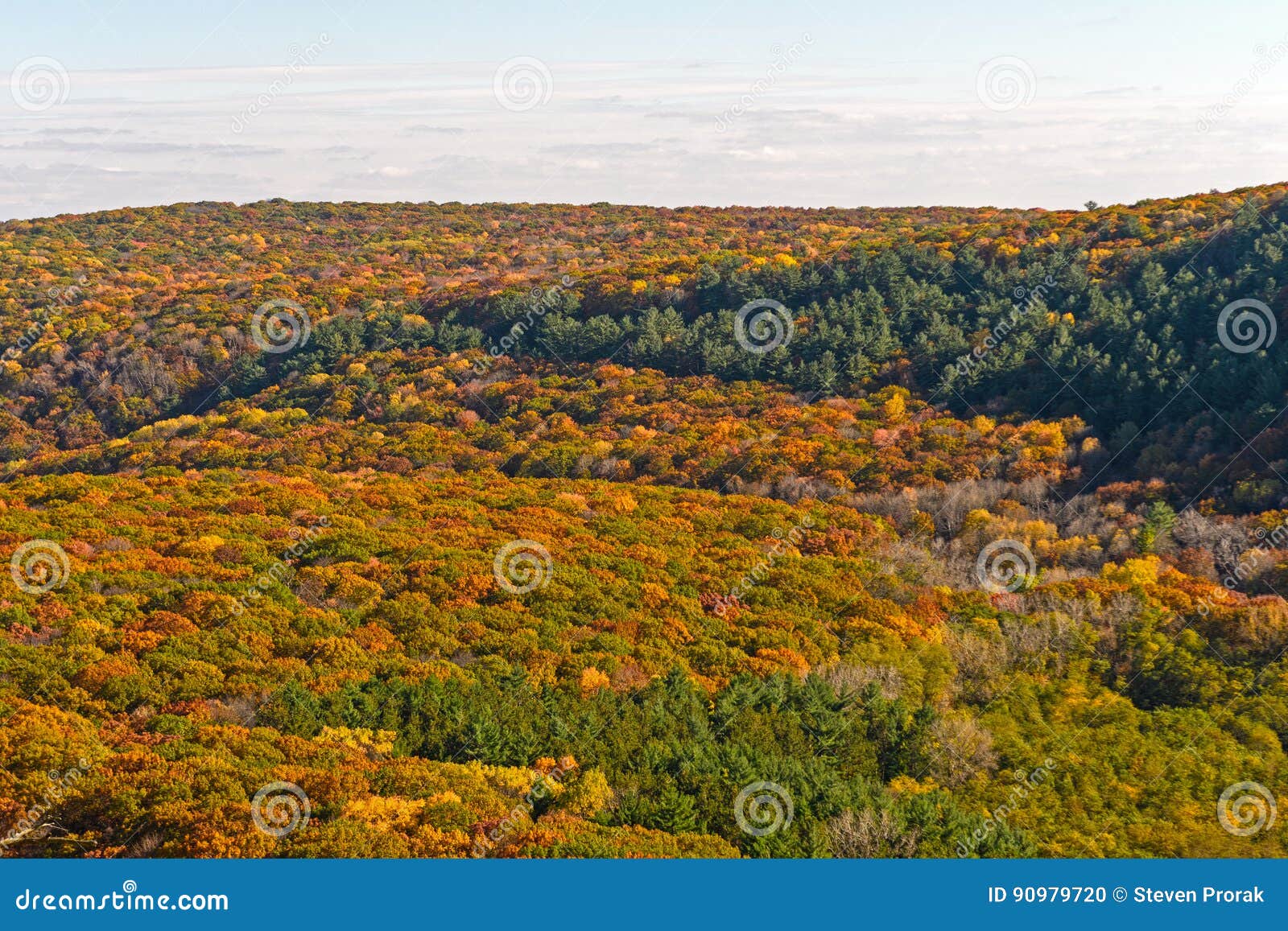 Fall Panorama from a Cliffside Stock Photo - Image of rural, view: 90979720