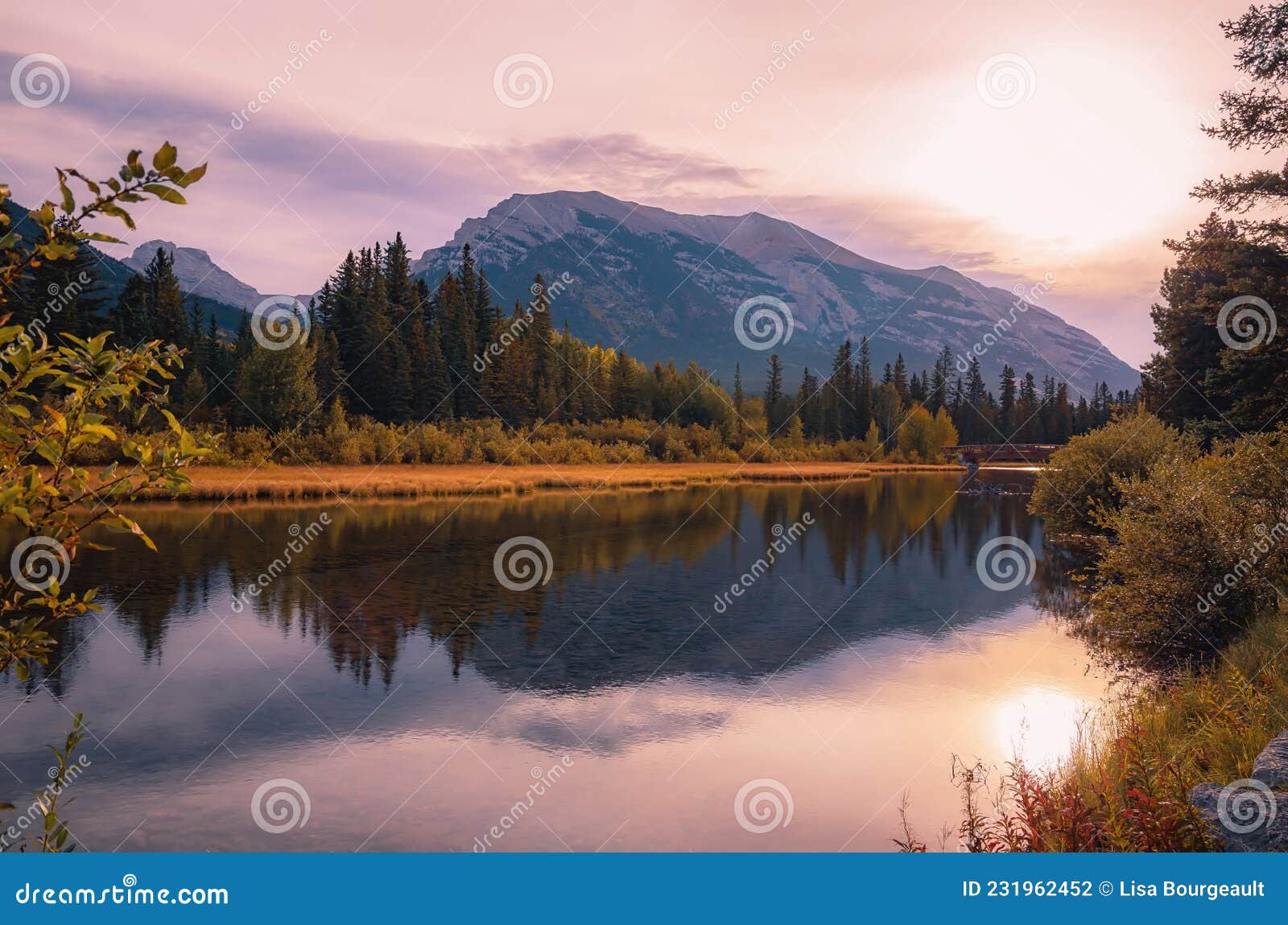 Fall Park in the Canmore Mountains Stock Photo - Image of scenery ...