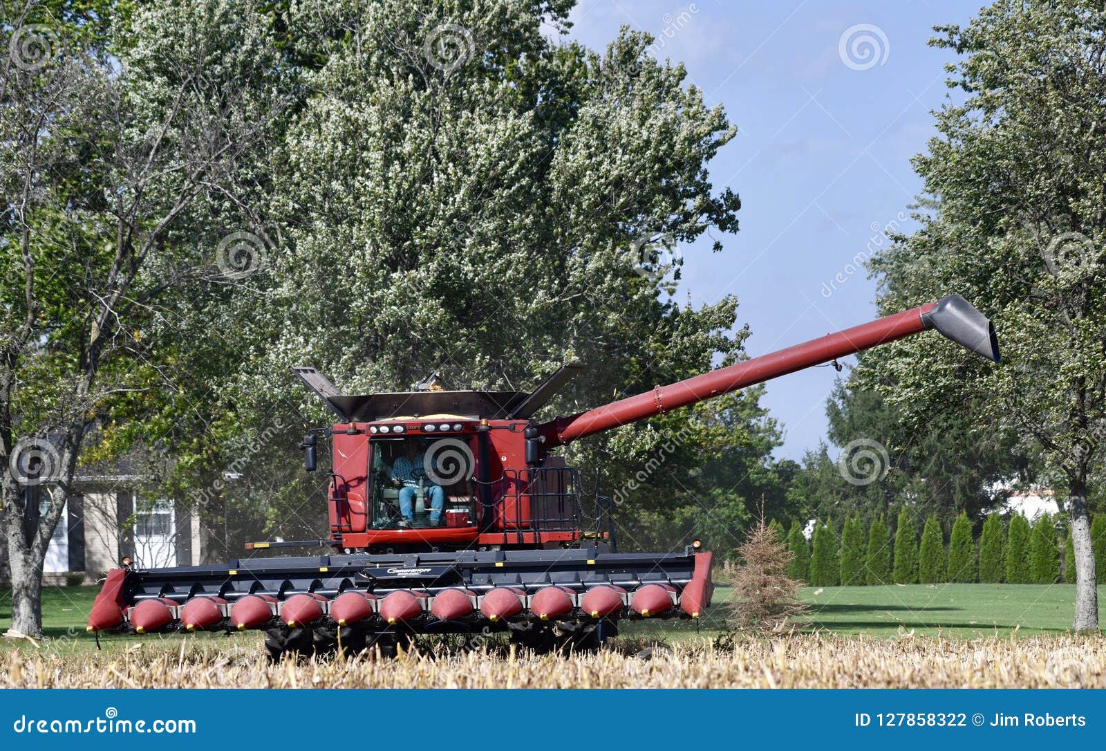 Front View of a Case IH 8230 Grain Harvester Combine Editorial ...