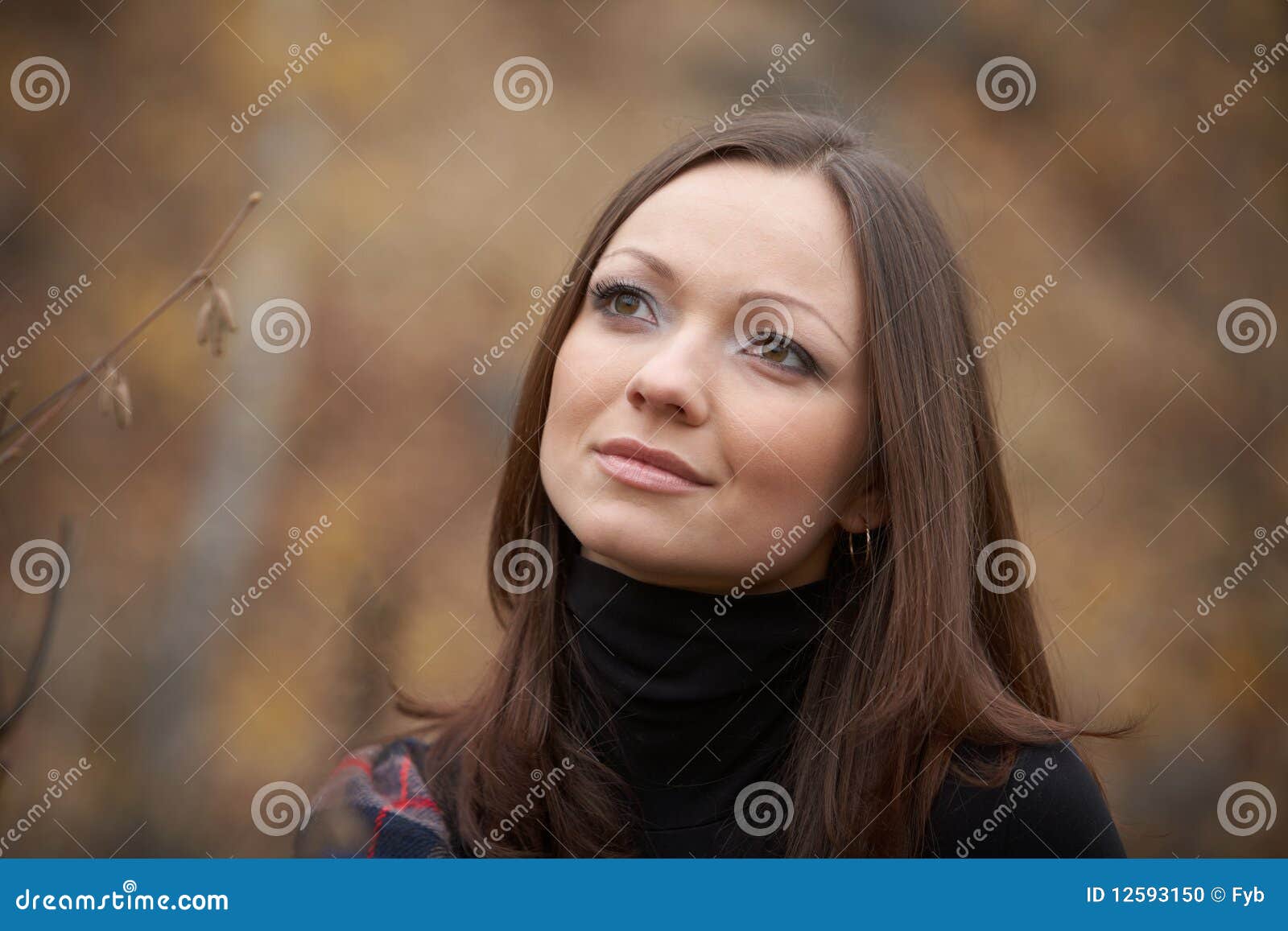 Fall Portrait of a Beautiful Woman Stock Photo - Image of bright ...