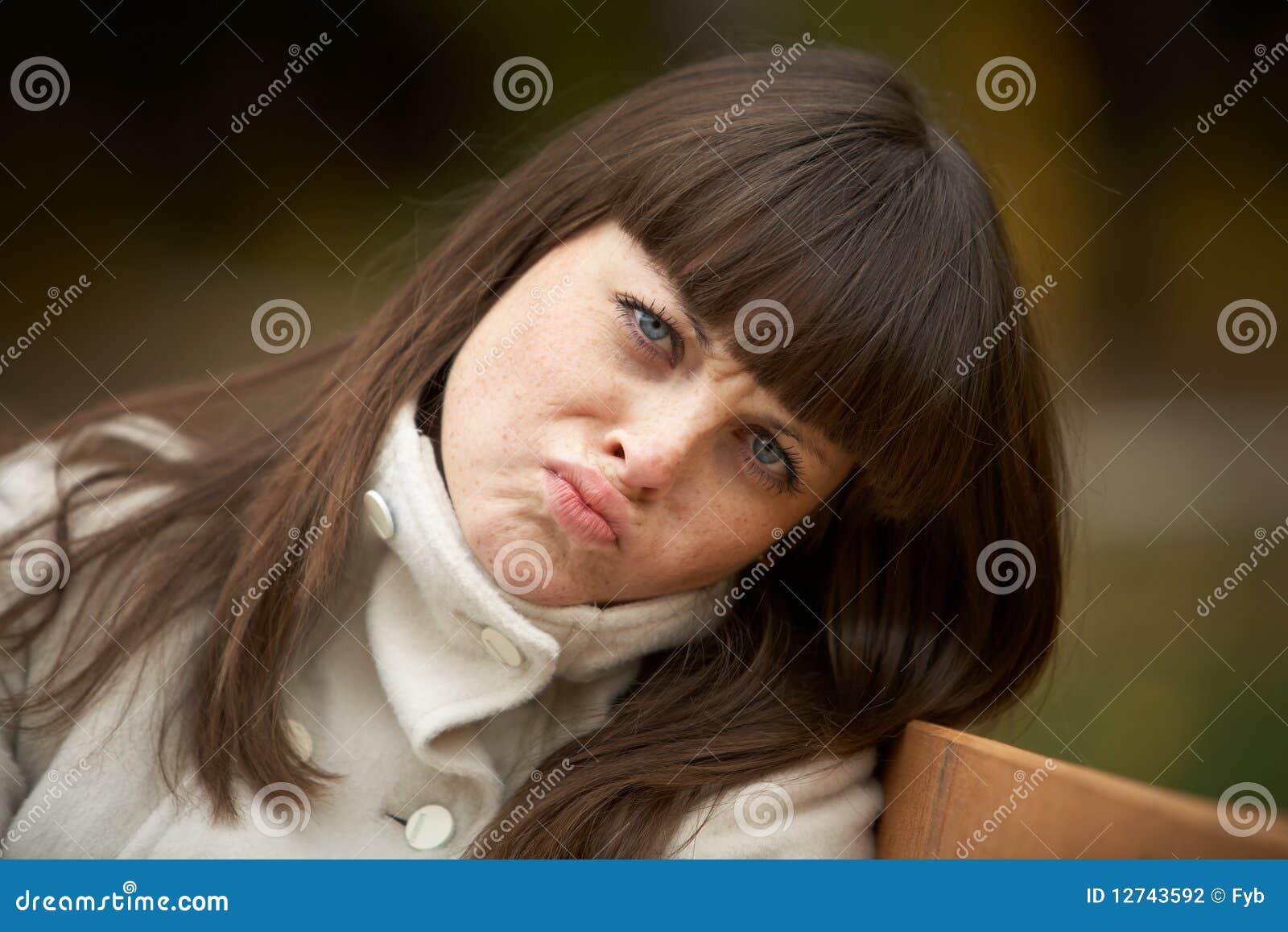 Fall Portrait of a Beautiful Woman Stock Photo - Image of face, forest ...